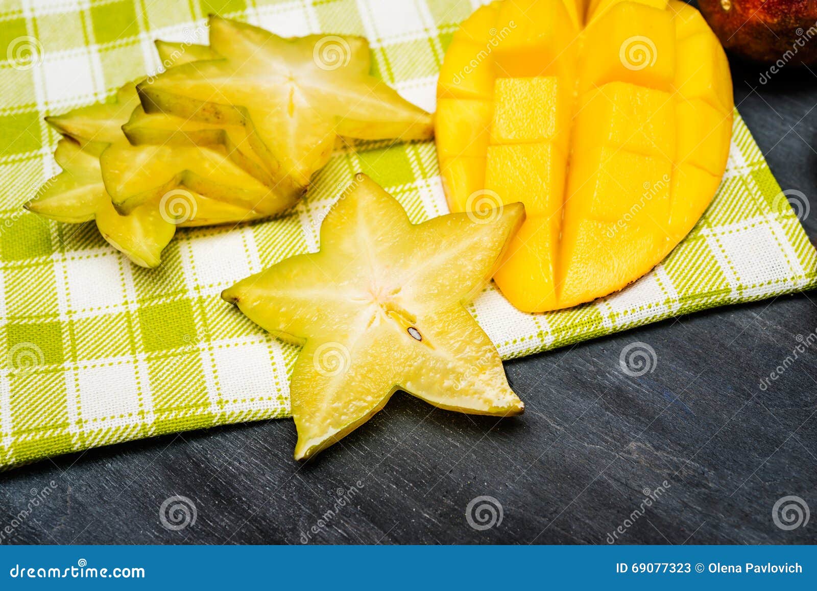 Assorted Sliced Tropical Fruits Stock Image - Image of passion, exotic ...