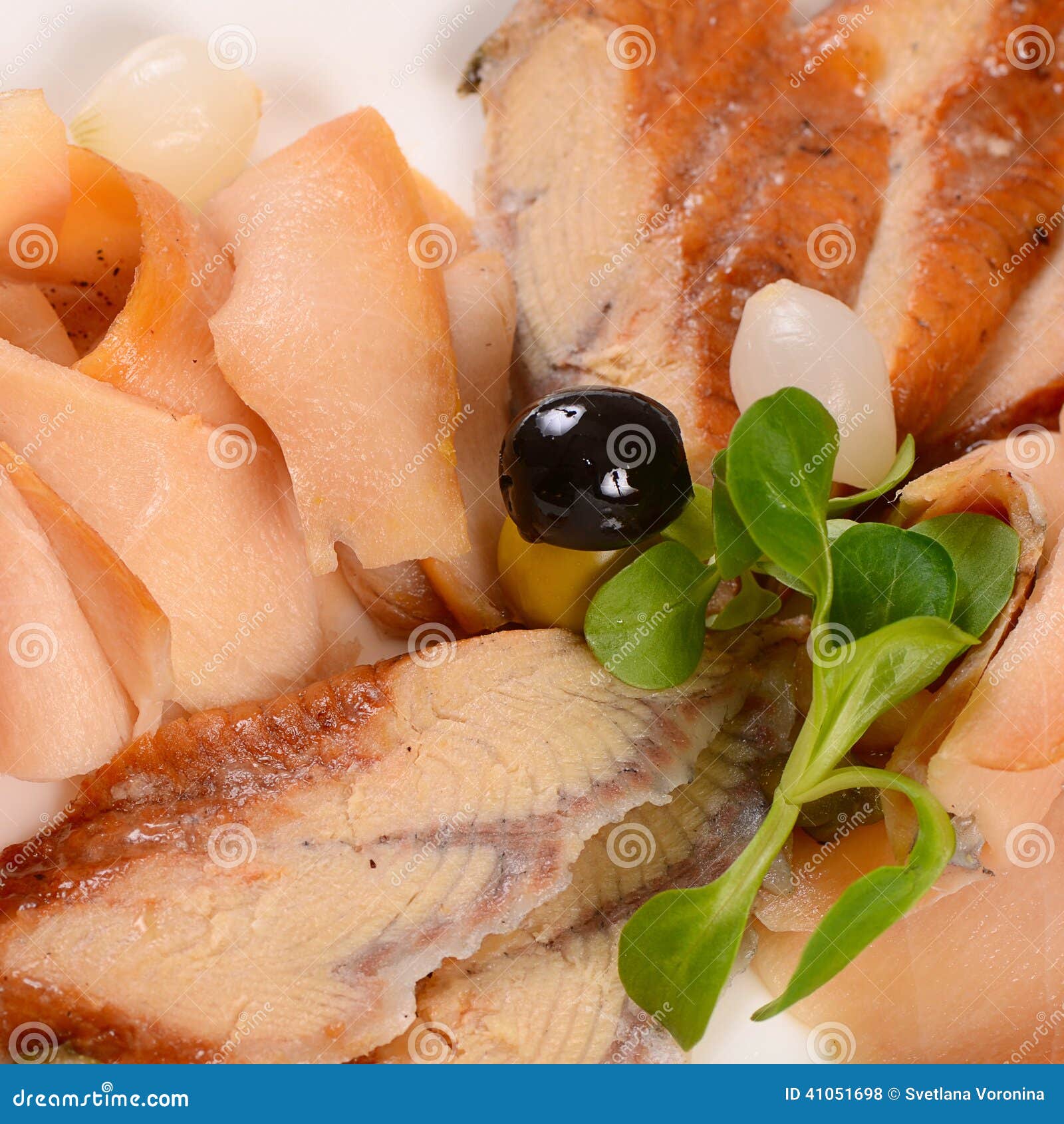 The assorted smoked fish stock photo. Image of closeup - 41051698
