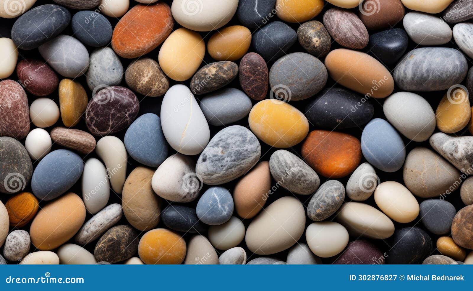Assorted Smooth Round Pebbles in Various Colors Stock Illustration ...