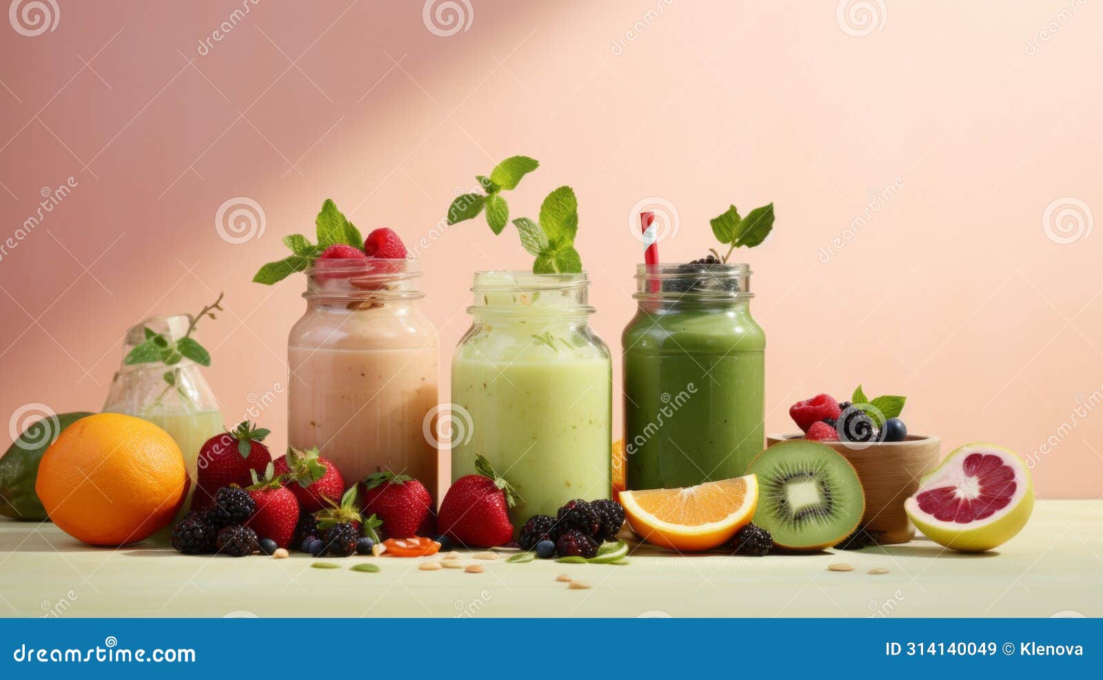 Assorted Smoothies In Different Colors Stock Photography ...