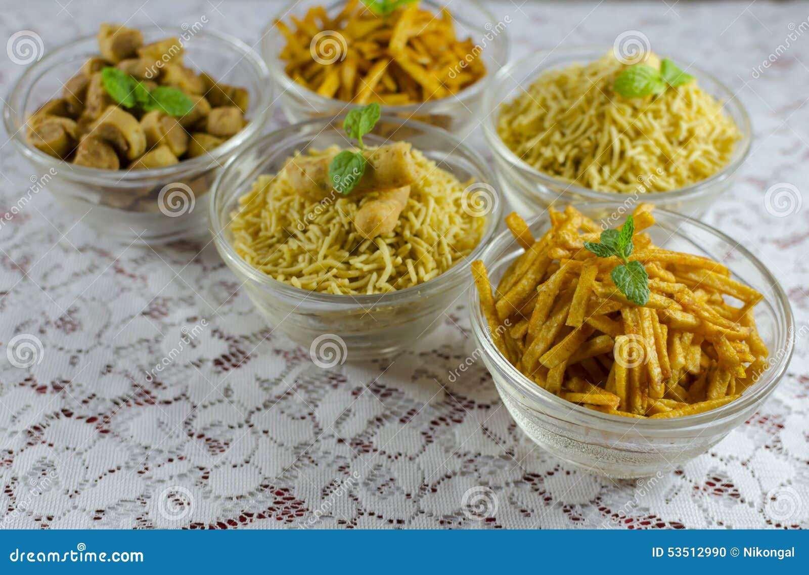 Assorted snacks stock photo. Image of bhujia, assorted - 53512990