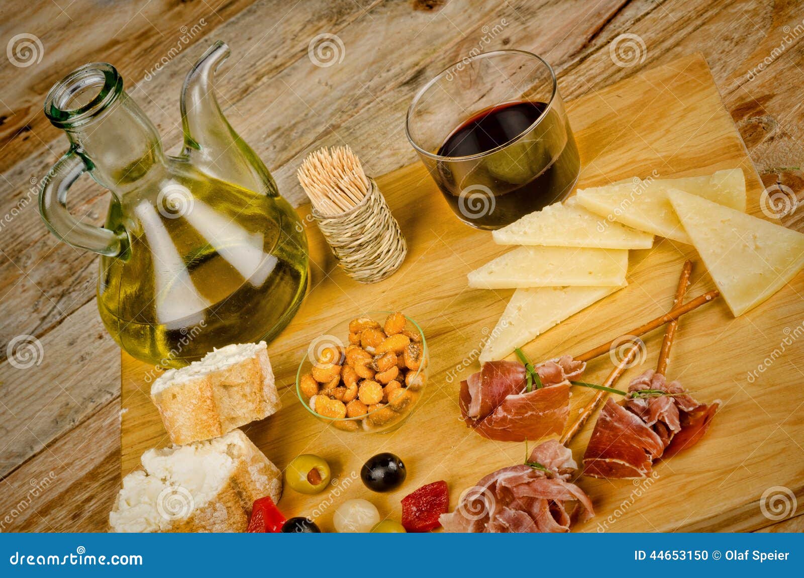 Assorted Spanish snacks stock photo. Image of appetizer - 44653150