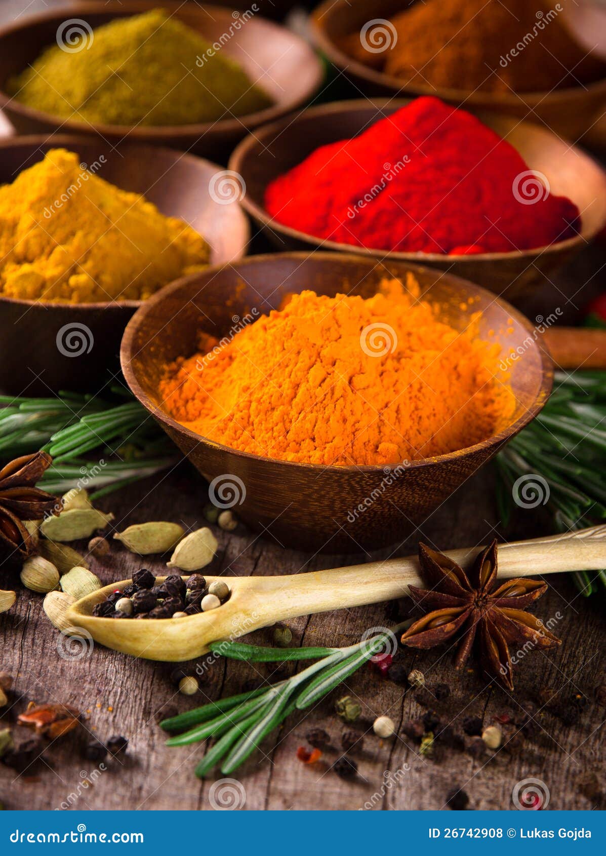 Assorted spices stock photo. Image of herb, garlic, coriander - 26742908
