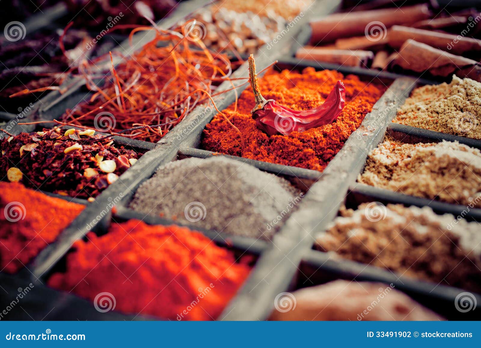 Assorted Spices stock photo. Image of flavouring, flavour - 33491902
