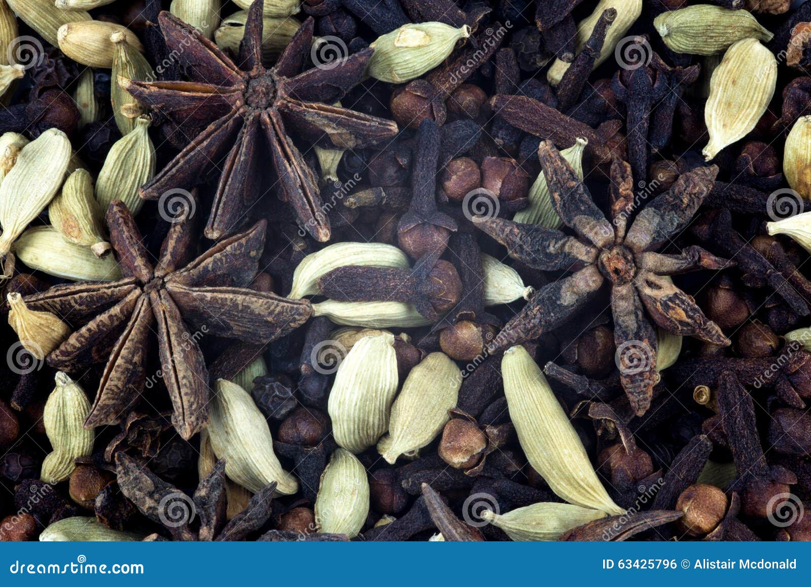 Assorted Spices Close Up stock photo. Image of south - 63425796