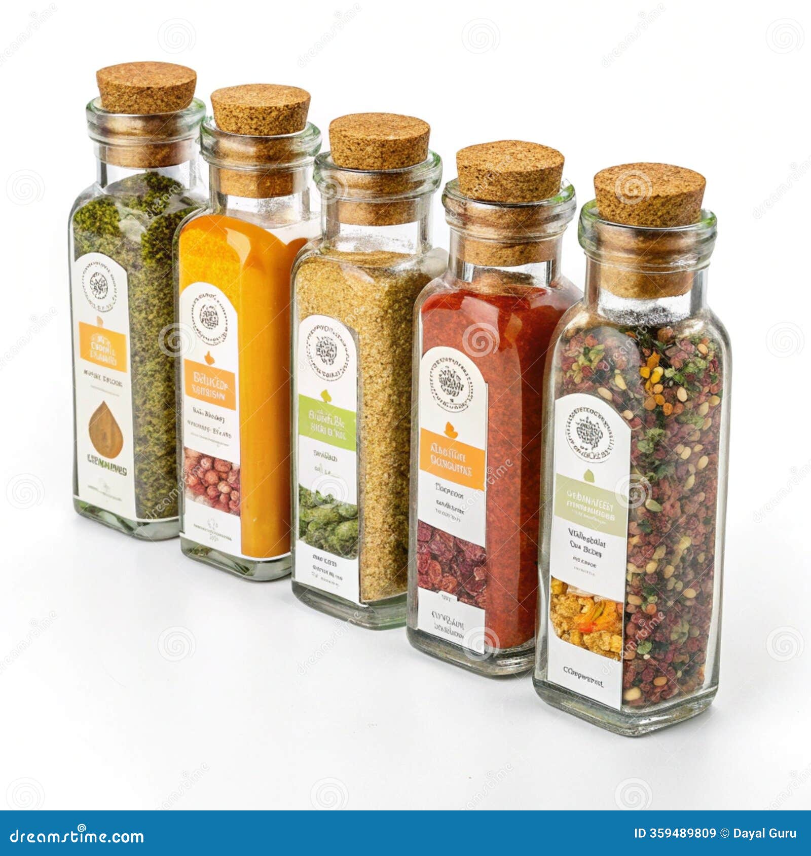 Assorted Spices In Glass Jars. Home Storage Of Spices Stock Image ...