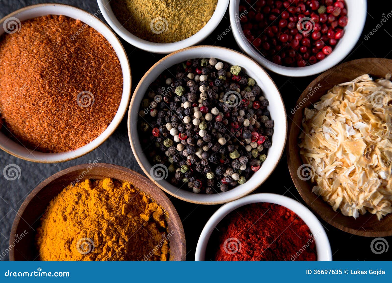 Assorted spices stock image. Image of spice, allspice - 36697635
