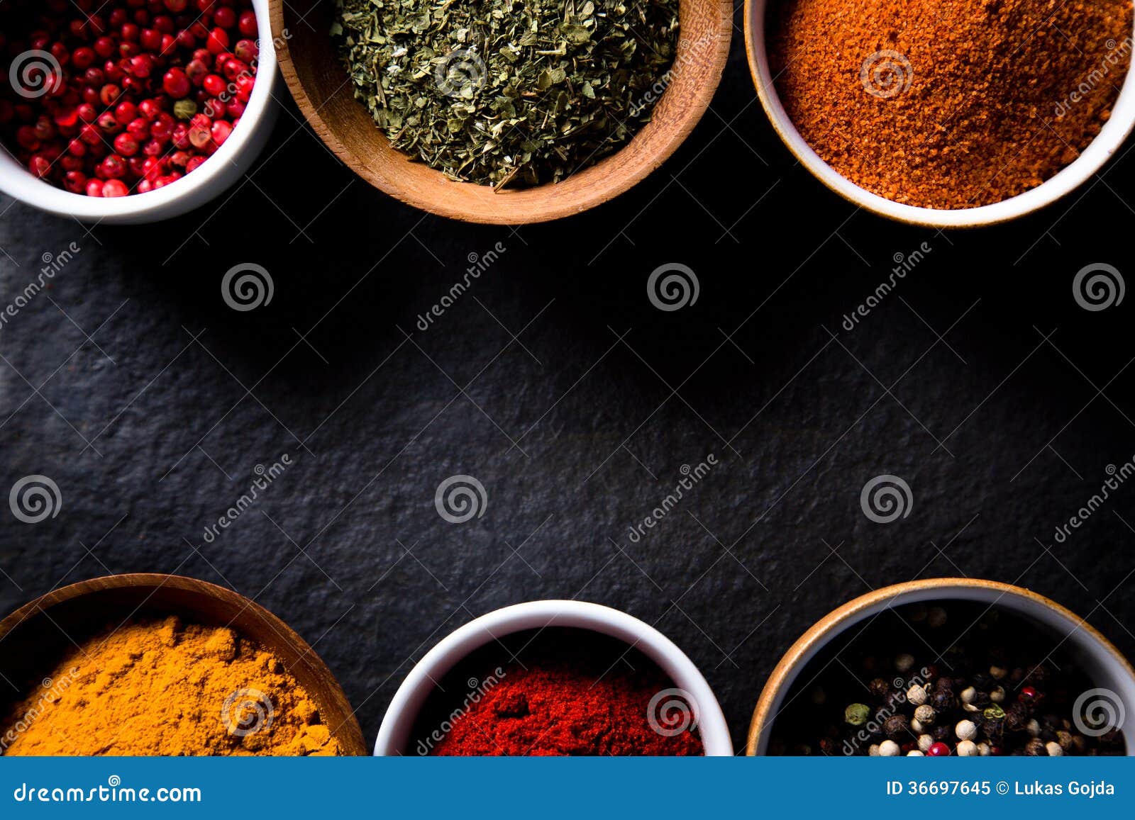Assorted spices stock image. Image of copper, allspice - 36697645