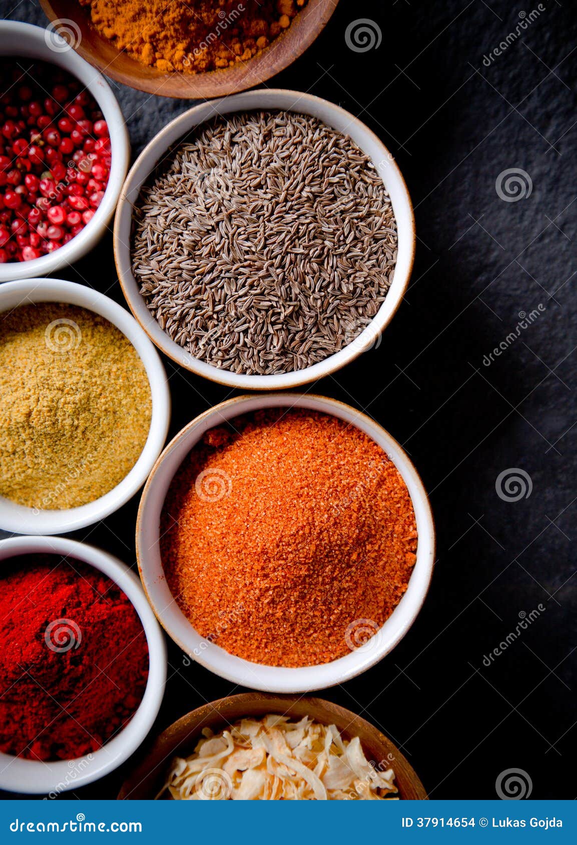 Assorted spices stock photo. Image of kitchen, vivid - 37914654