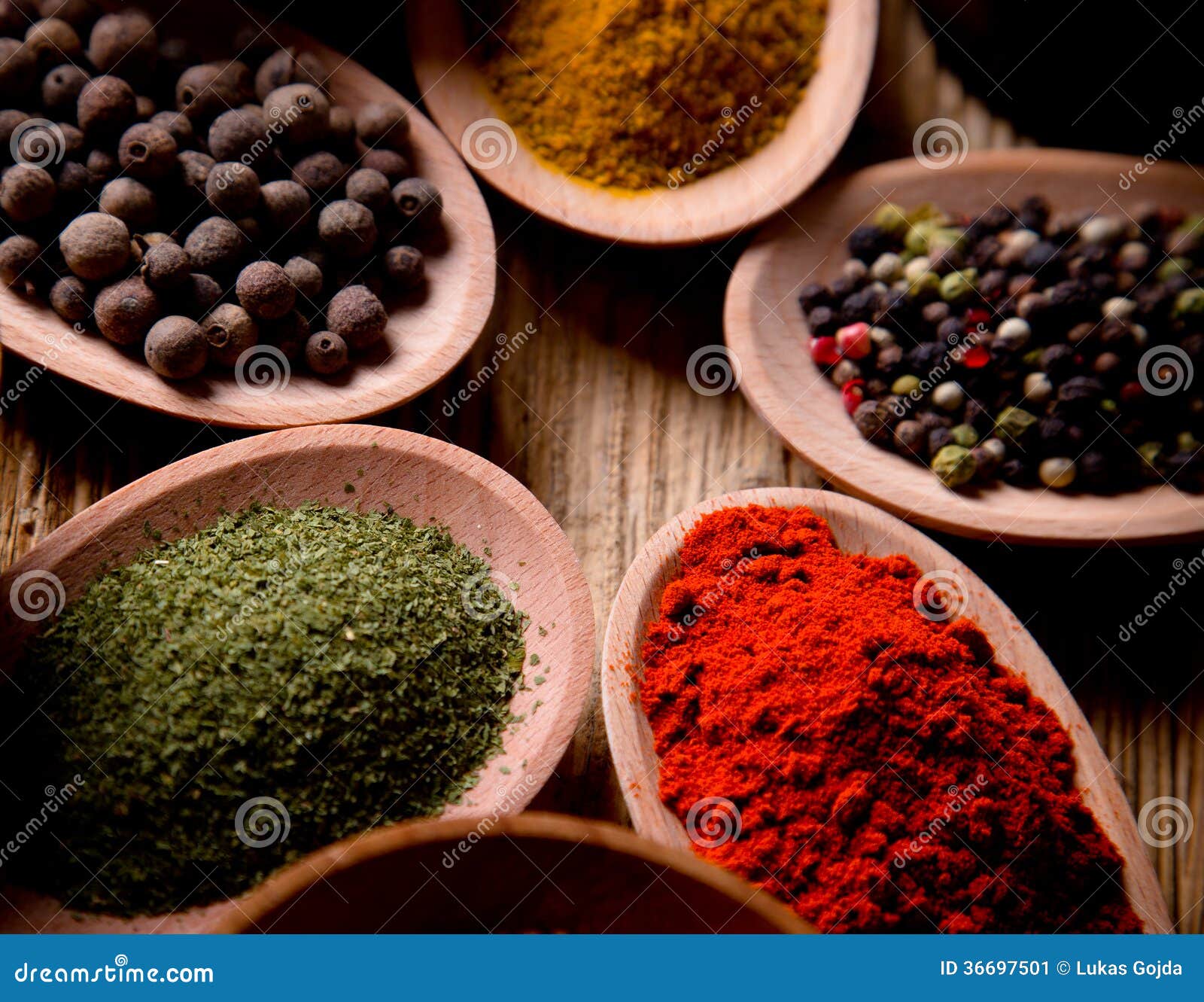 Assorted spices stock image. Image of recipe, healthy - 36697501