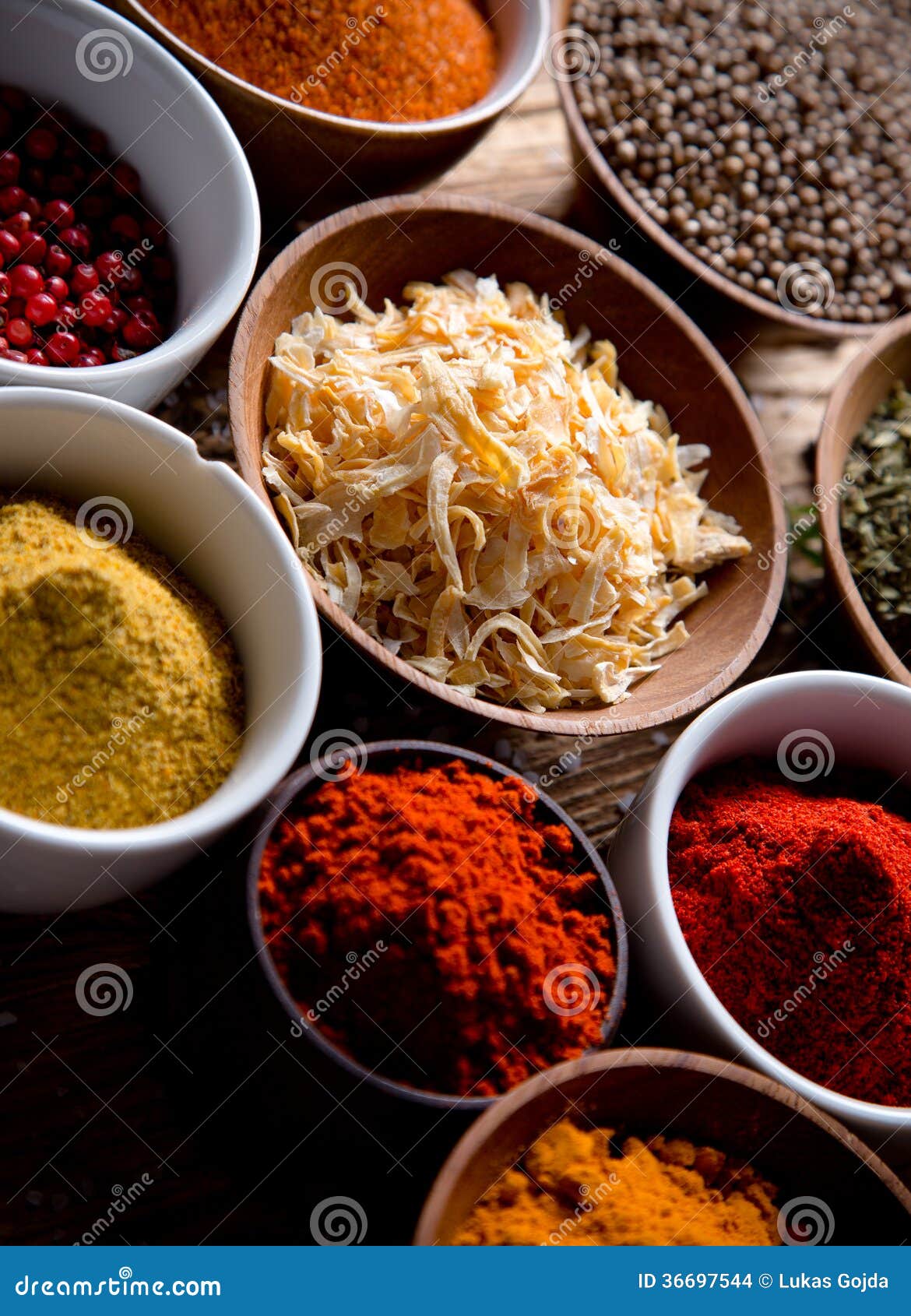 Assorted spices stock photo. Image of spice, garlic, cuisine - 36697544