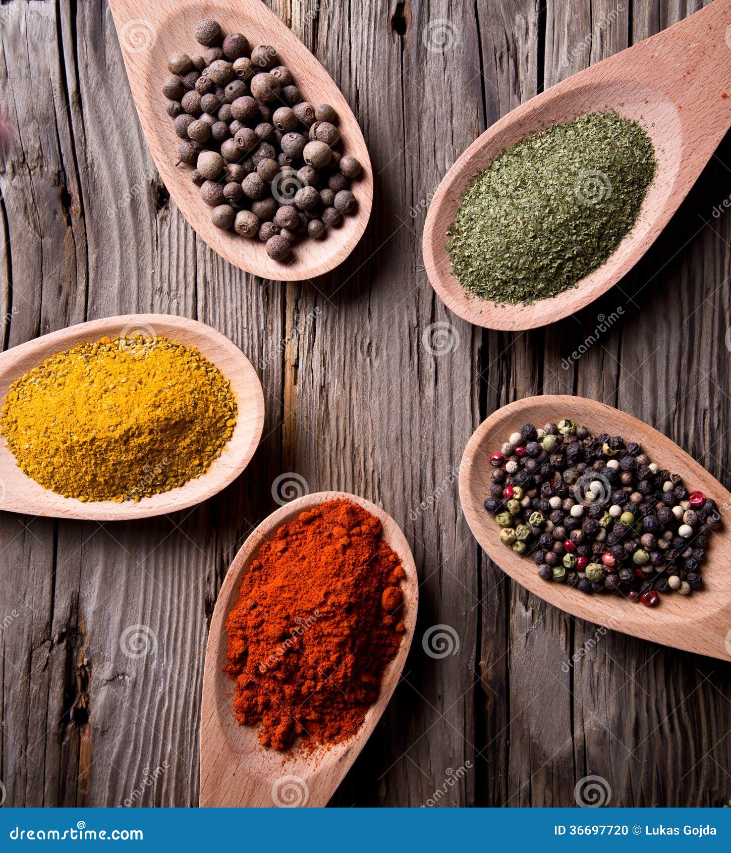 Assorted spices stock photo. Image of cardamom, cuisine - 36697720