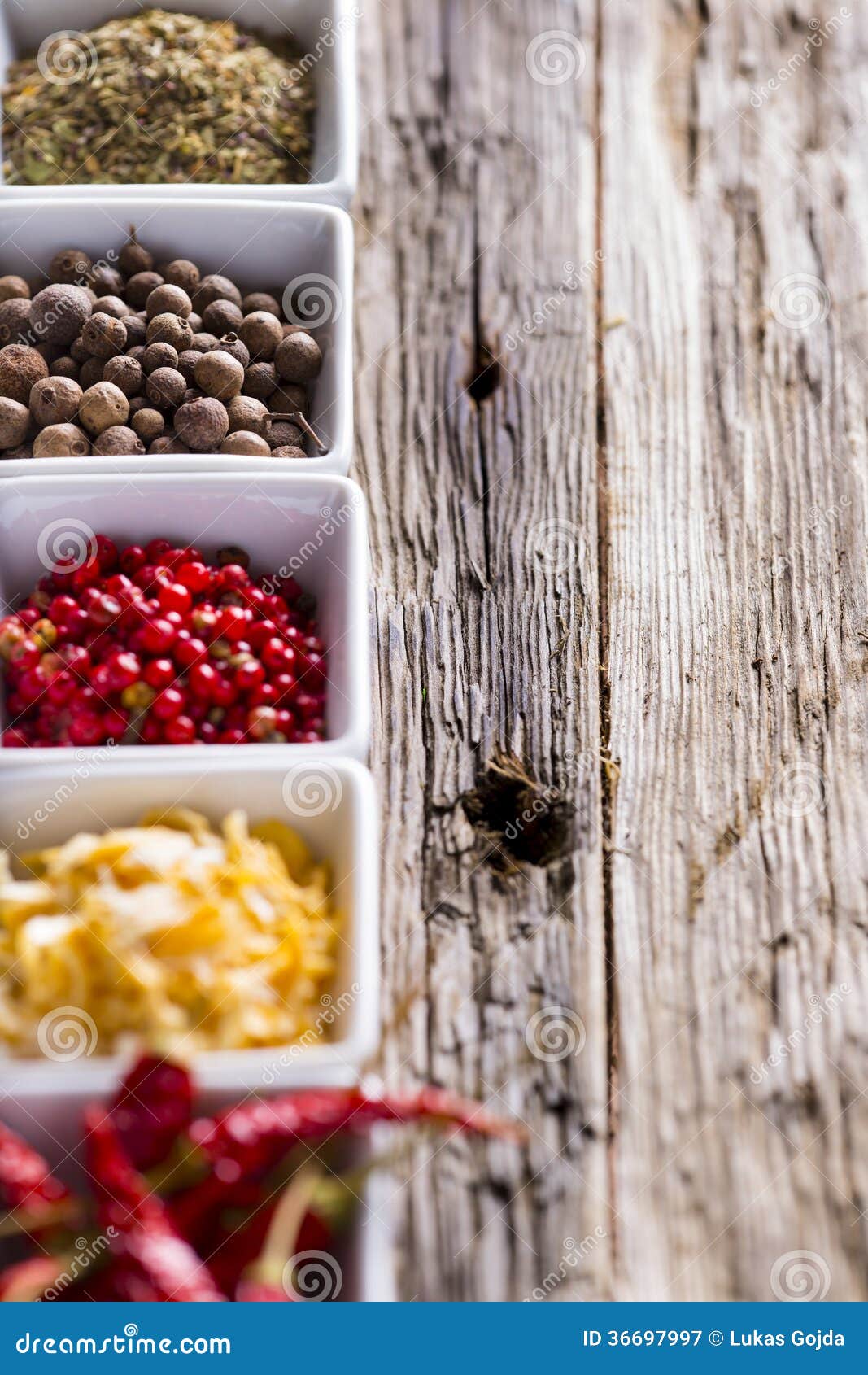 Assorted spices stock image. Image of healthy, curry - 36697997