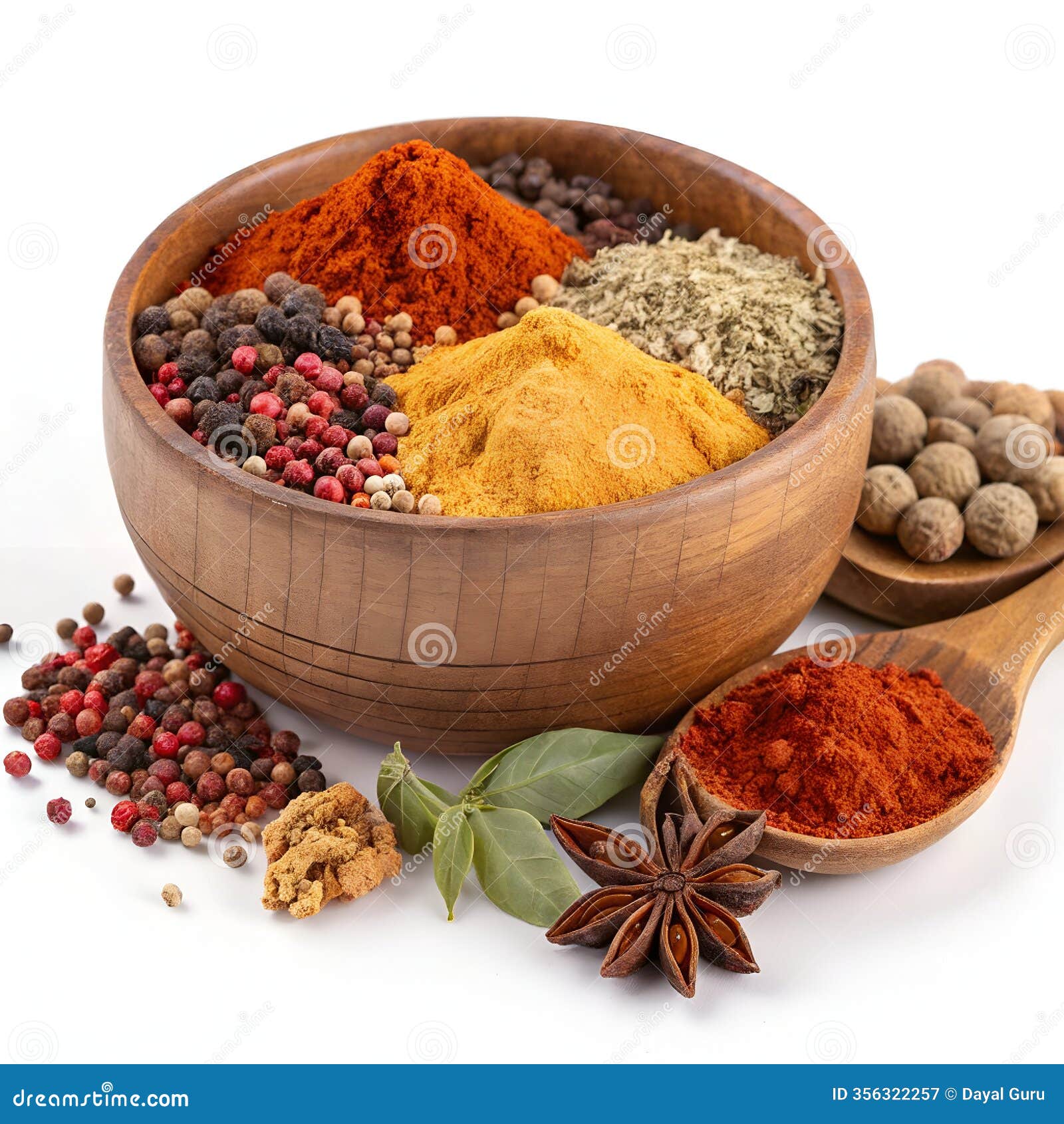 Assorted Spices At A Traditional Market Royalty-Free Stock Photography ...