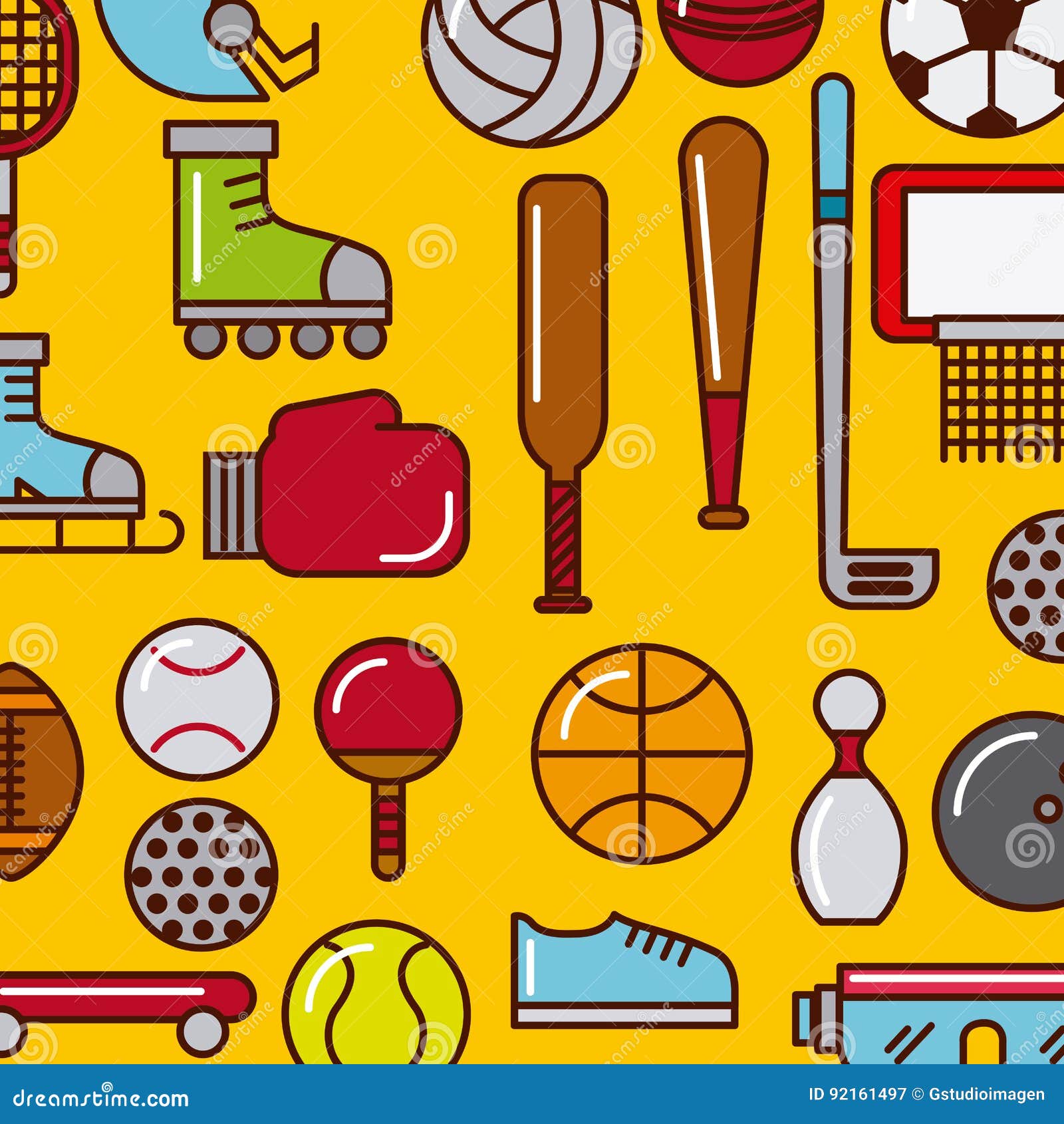 Assorted sports image stock vector. Illustration of exercise - 92161497