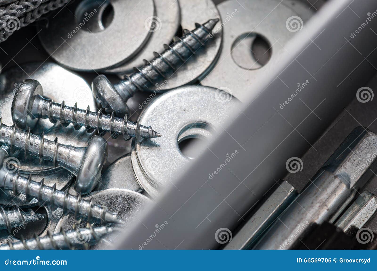 Assorted Steel Screws and Washers Stock Photo - Image of iron ...