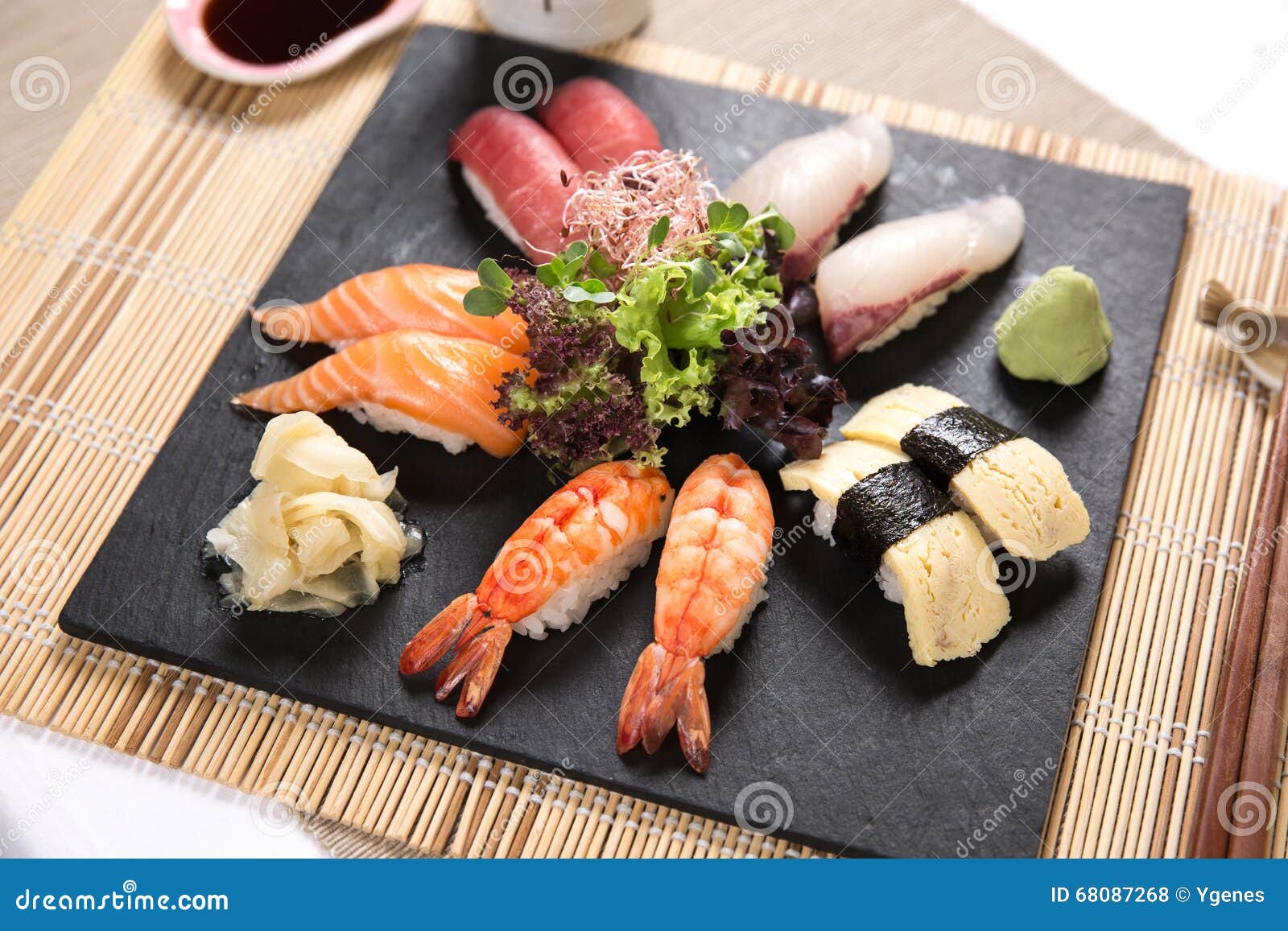 Assorted Sushi stock photo. Image of fresh, gourmet, chopstick - 68087268
