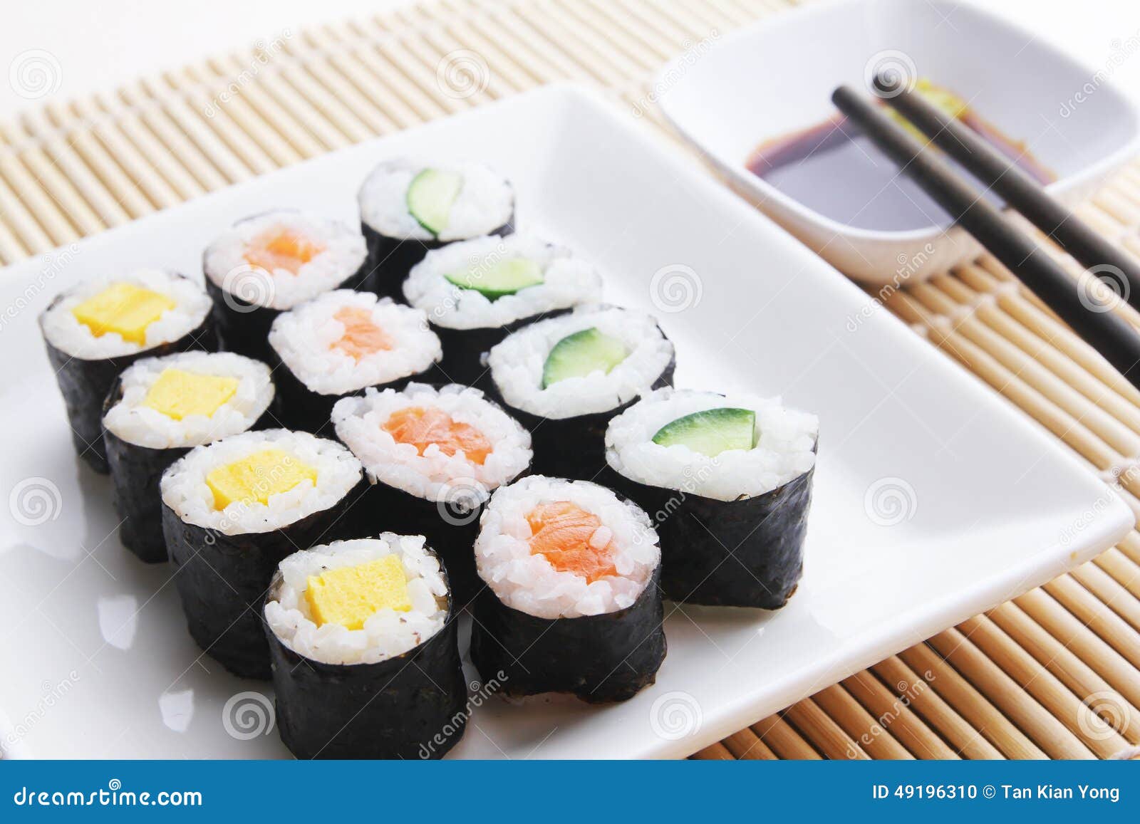 Assorted sushi meal stock photo. Image of lifestyle, assorted - 49196310