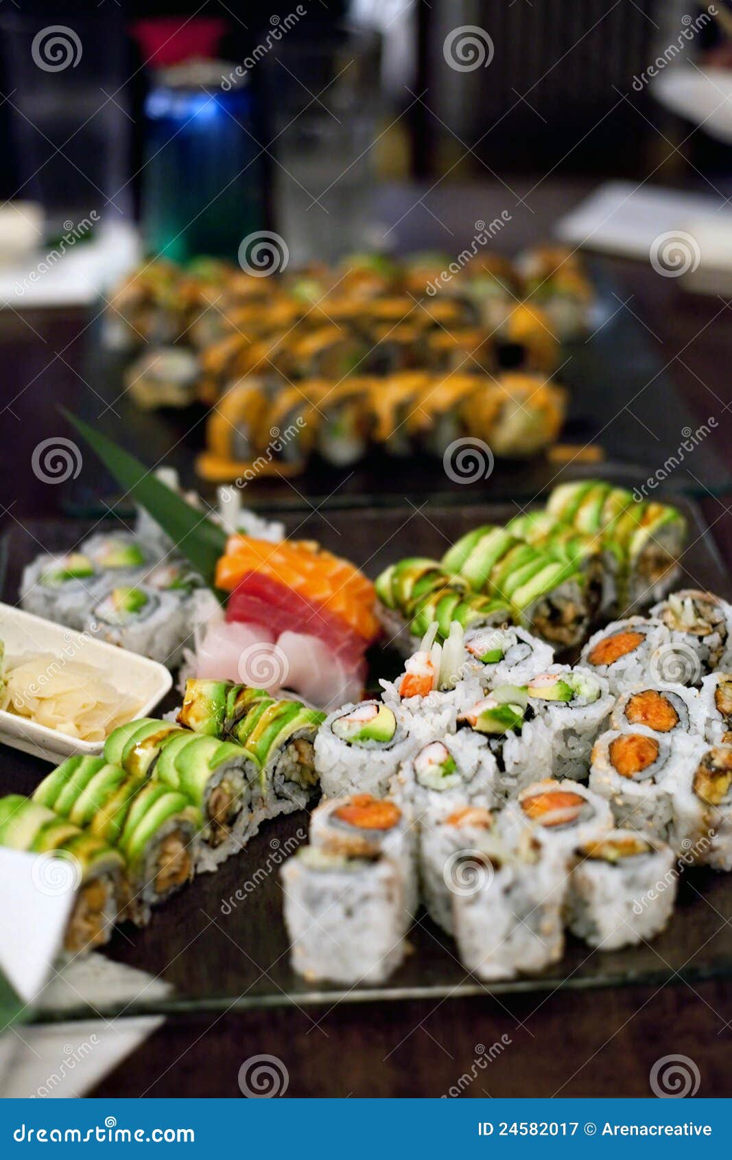 Assorted Sushi Rolls stock image. Image of maki, gastronomy - 24582017