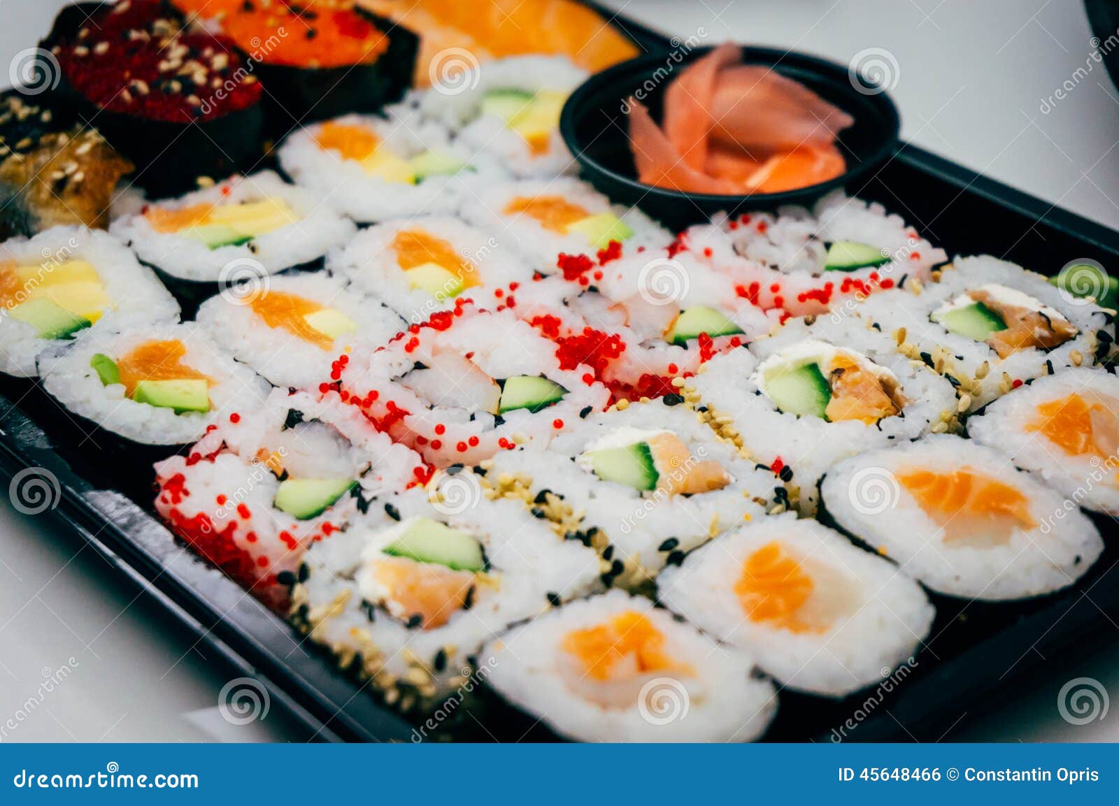Assorted sushi rolls stock photo. Image of japanese, nutrition - 45648466