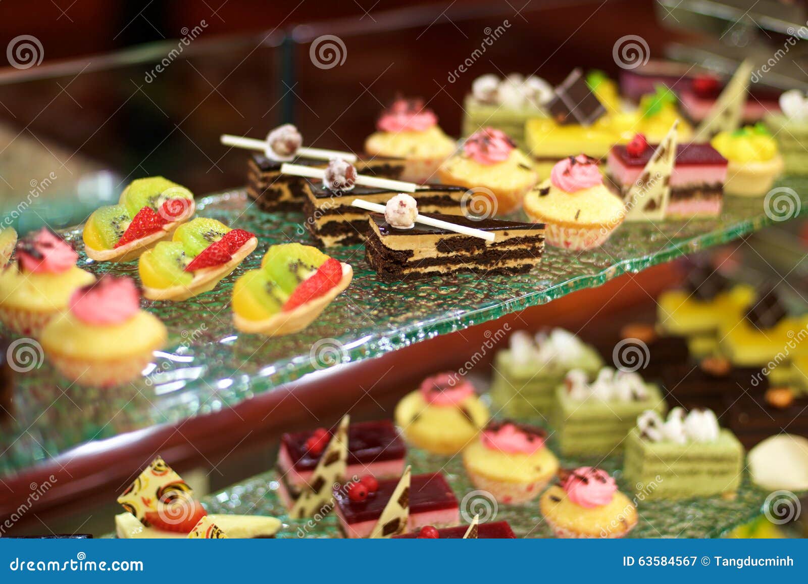 Assorted Sweet Desserts at Buffet Stock Image - Image of calories ...