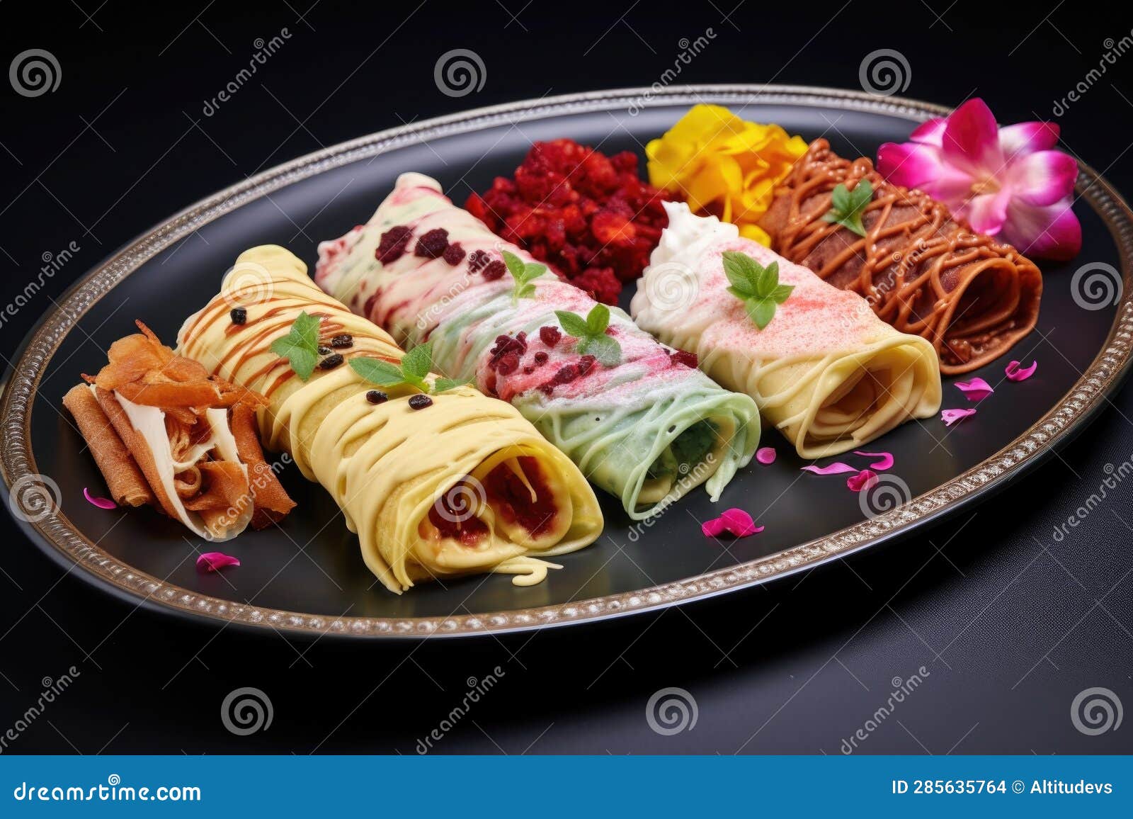 Assorted Sweet and Savory Crepe Fillings Stock Photo - Image of ...