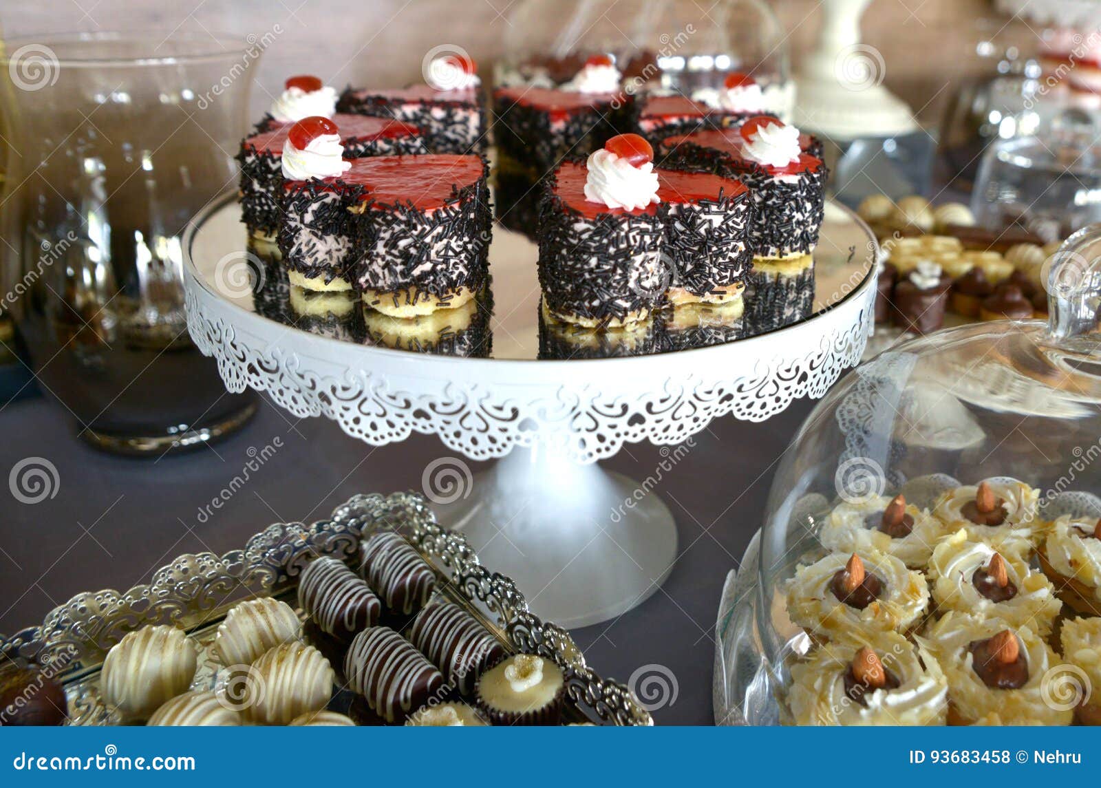 Assorted Sweets on Party Table Stock Photo - Image of festive, wedding ...