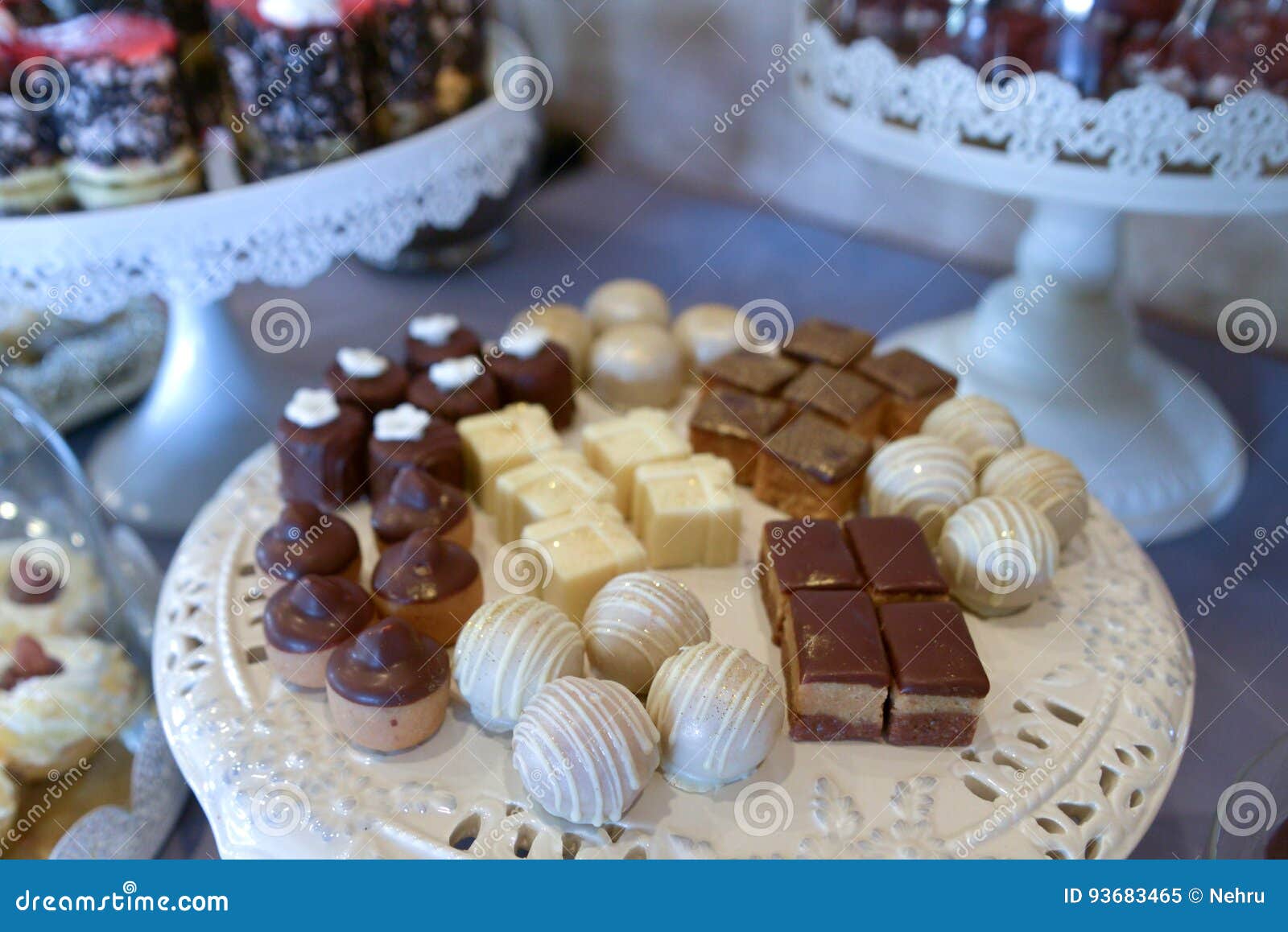 Assorted Sweets on Party Table Stock Image - Image of candy, table ...