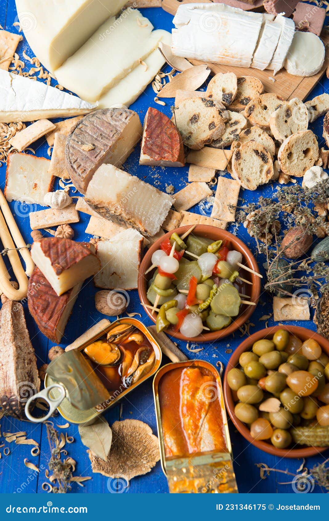Assorted Table of Typical Spanish Tapas Stock Image - Image of diet ...