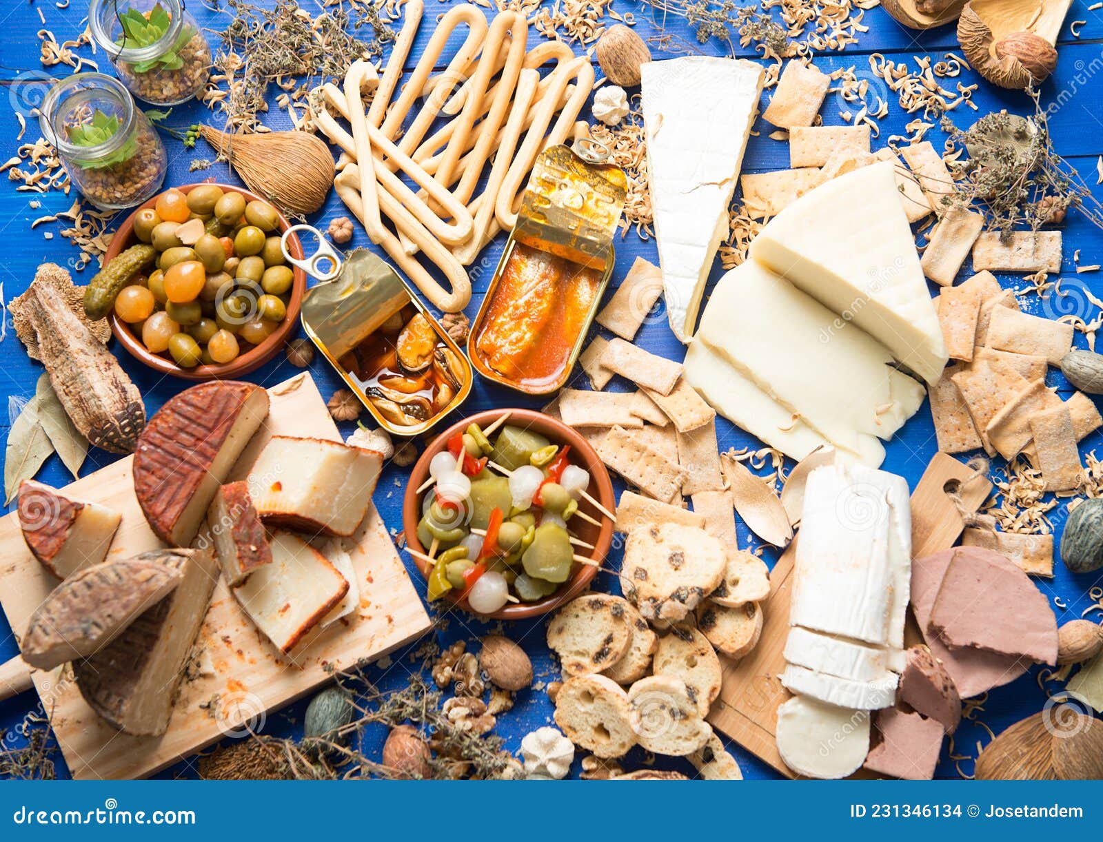 Assorted Table of Typical Spanish Tapas Stock Photo - Image of ...
