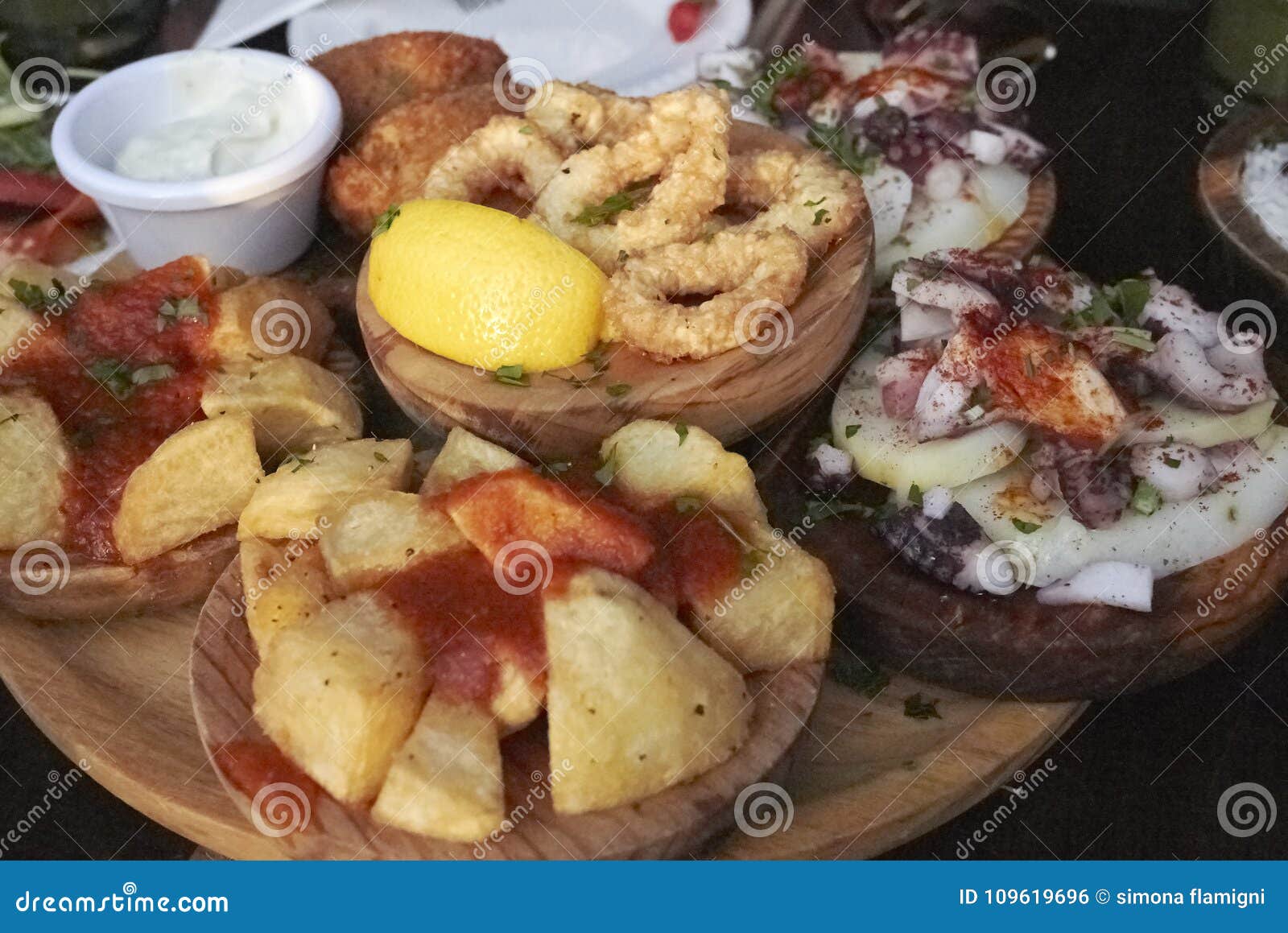 Assorted Tapas Served in London Stock Photo - Image of assorted, snack ...