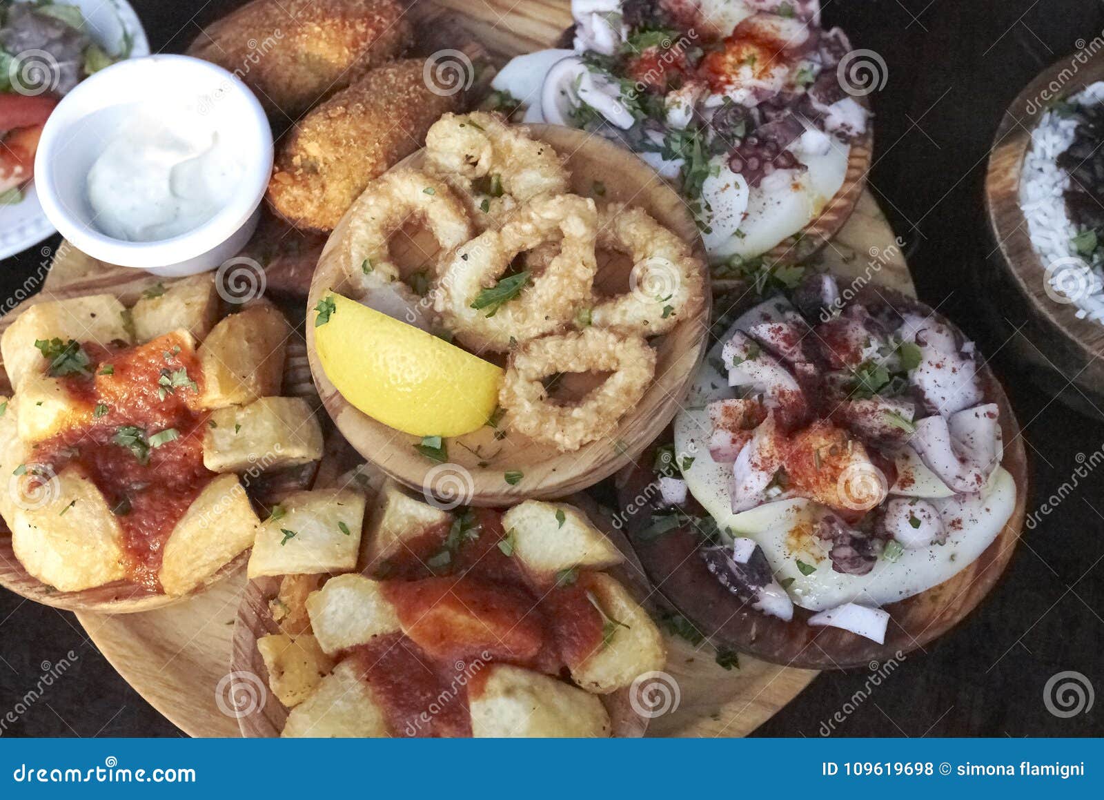 Assorted Tapas Served in London Stock Photo - Image of organic ...