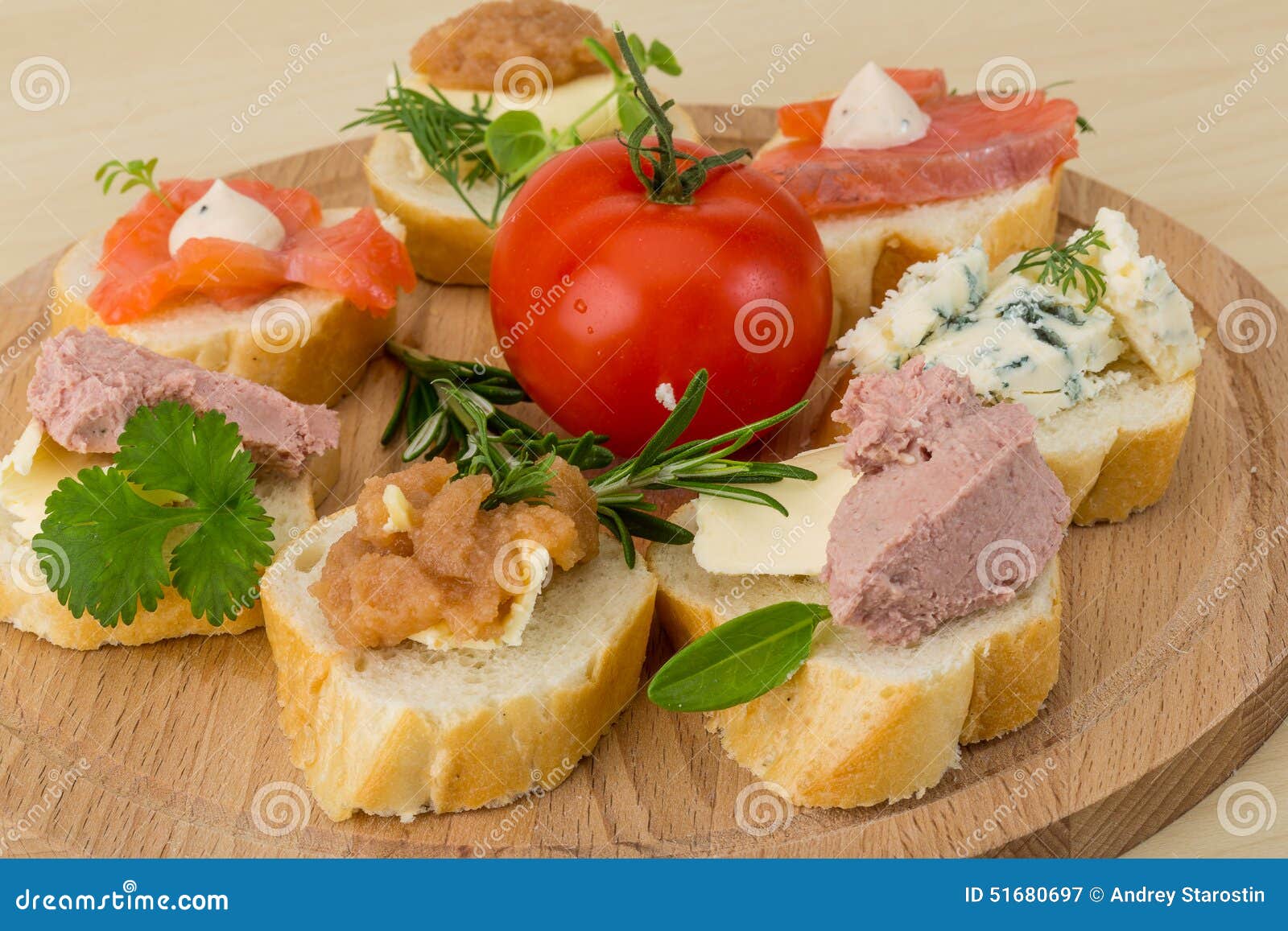 Assorted tapas stock image. Image of canape, mediterranean - 51680697