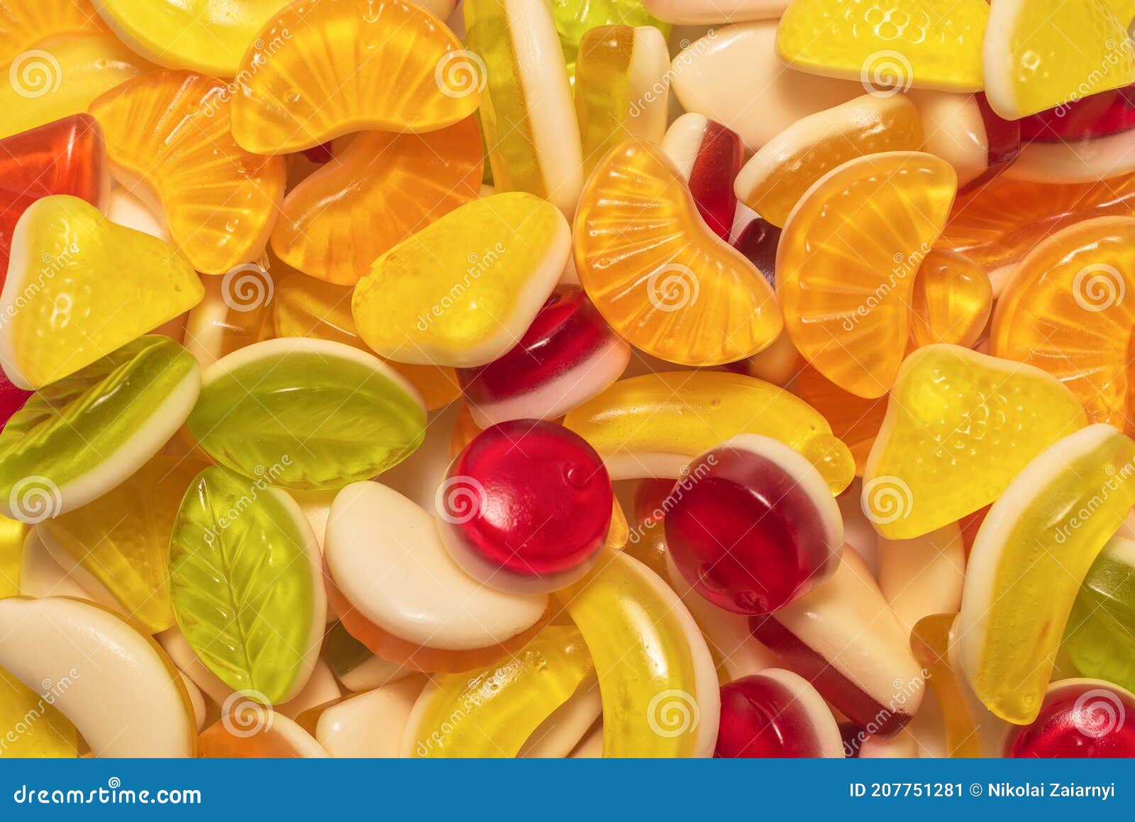Assorted Tasty Gummy Candies Stock Image - Image of gums, flavor: 207751281