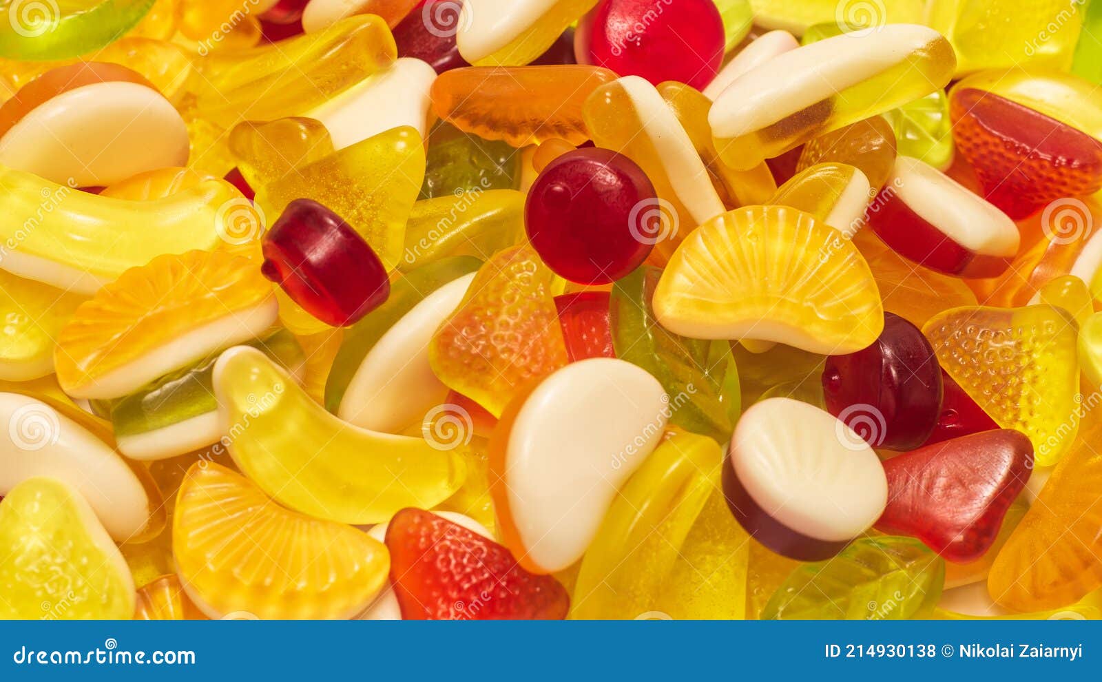 Assorted Tasty Gummy Candies Stock Photo - Image of candy, gummy: 214930138