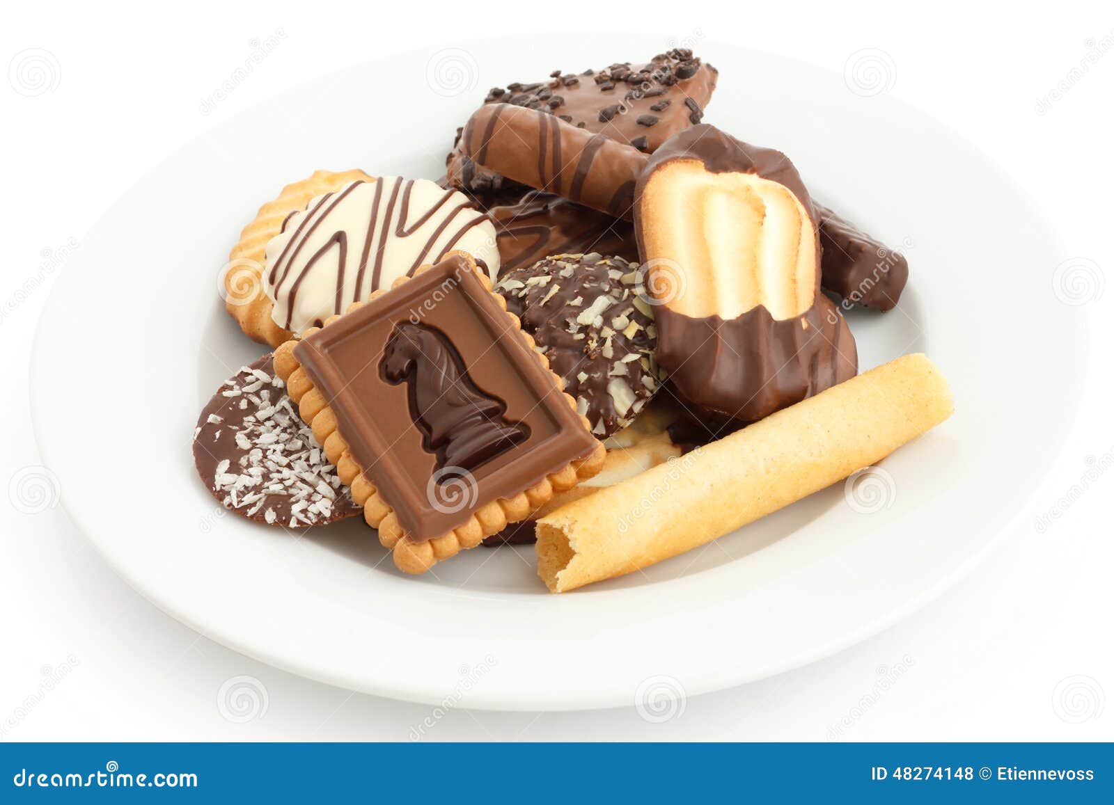 Assorted Tea Biscuits on a Plate. Stock Photo - Image of assortment ...