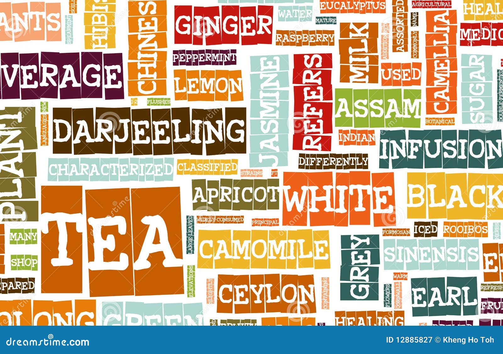 Assorted Teas stock illustration. Illustration of english - 12885827