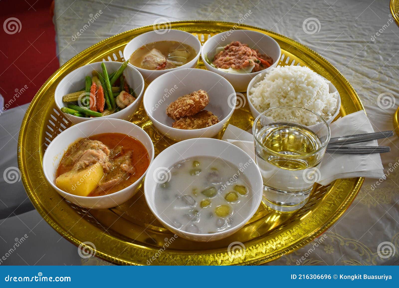 Assorted Thai Food on the Table Stock Photo - Image of asian, view ...