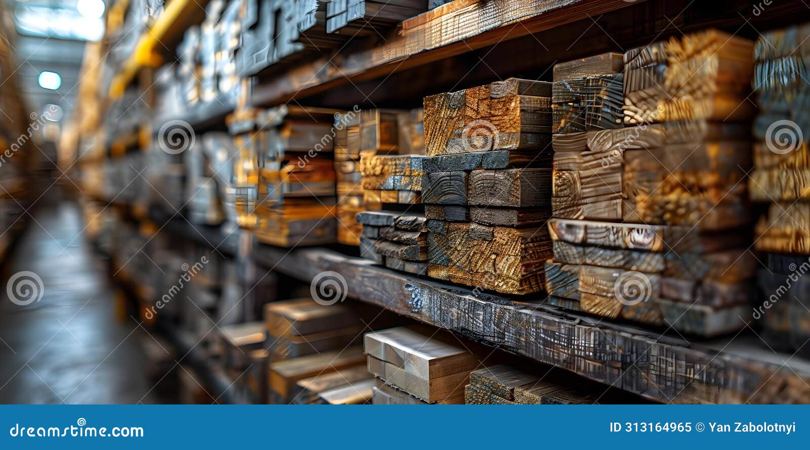 Assorted Timber Materials In A Warehouse Setting Ready For Delivery ...