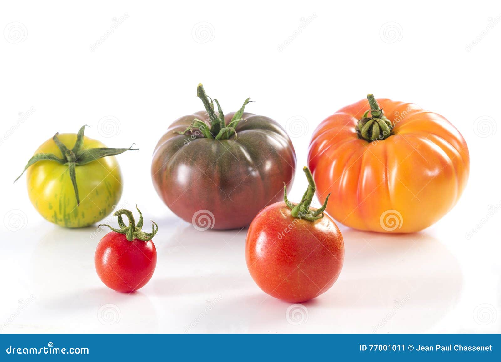 Assorted Tomatoes Heirloom Isolated on White Stock Image - Image of ...