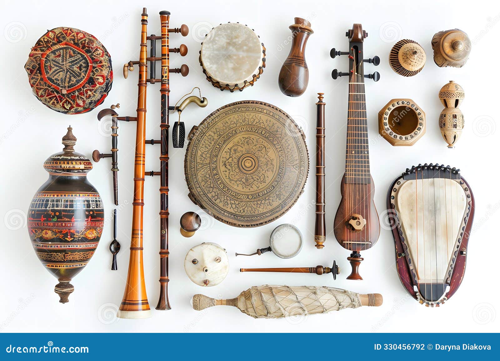 Assorted Musical Instruments Including A Violin, Saxophones, Clarinet ...