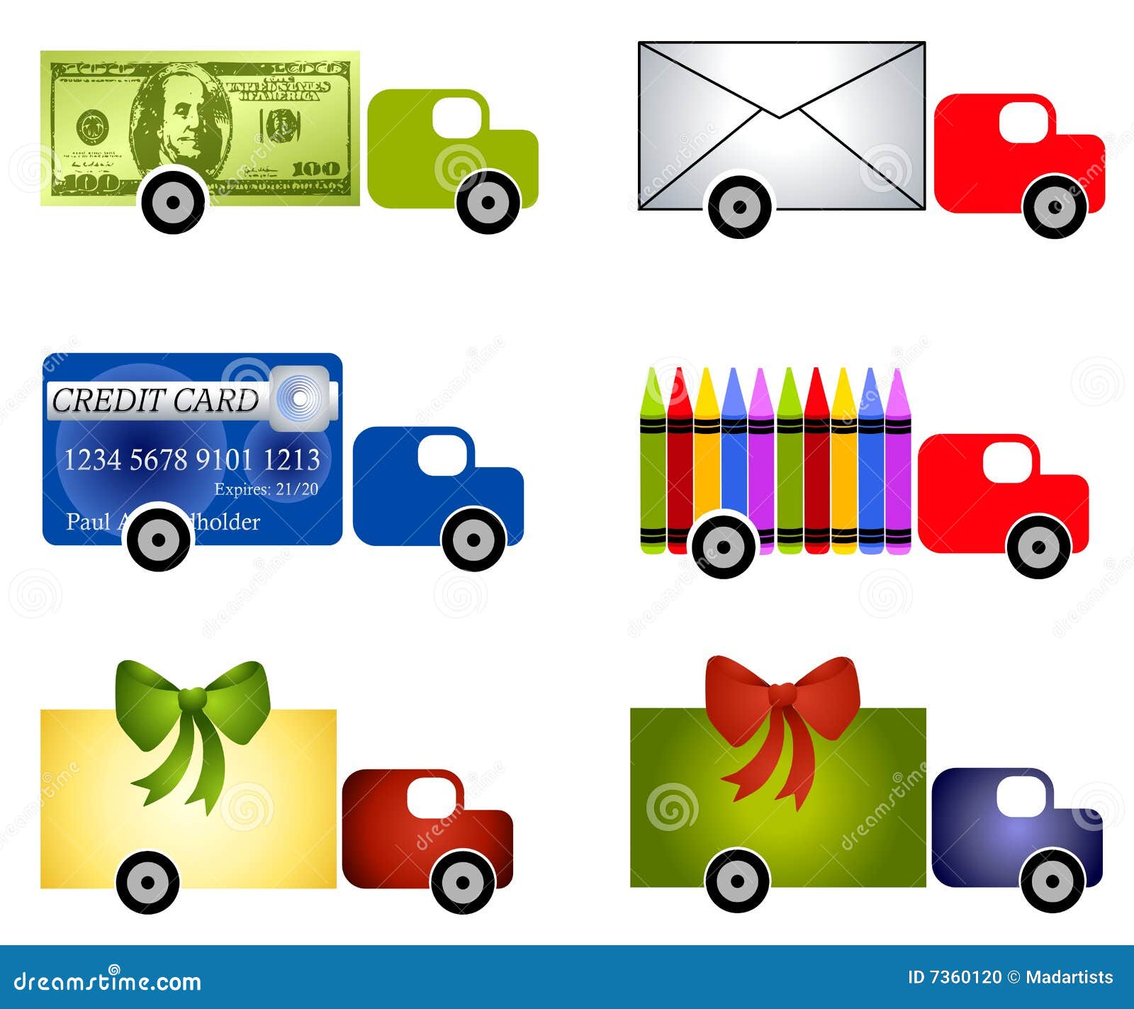 Assorted Truck Clip Art stock illustration. Illustration of cash - 7360120