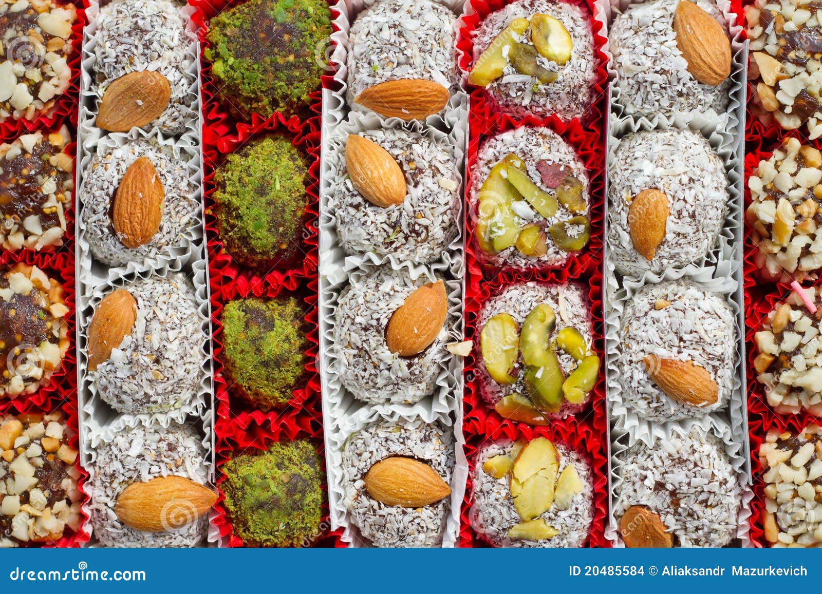 Assorted Turkish Delight Bars Stock Photo - Image of lakoum ...