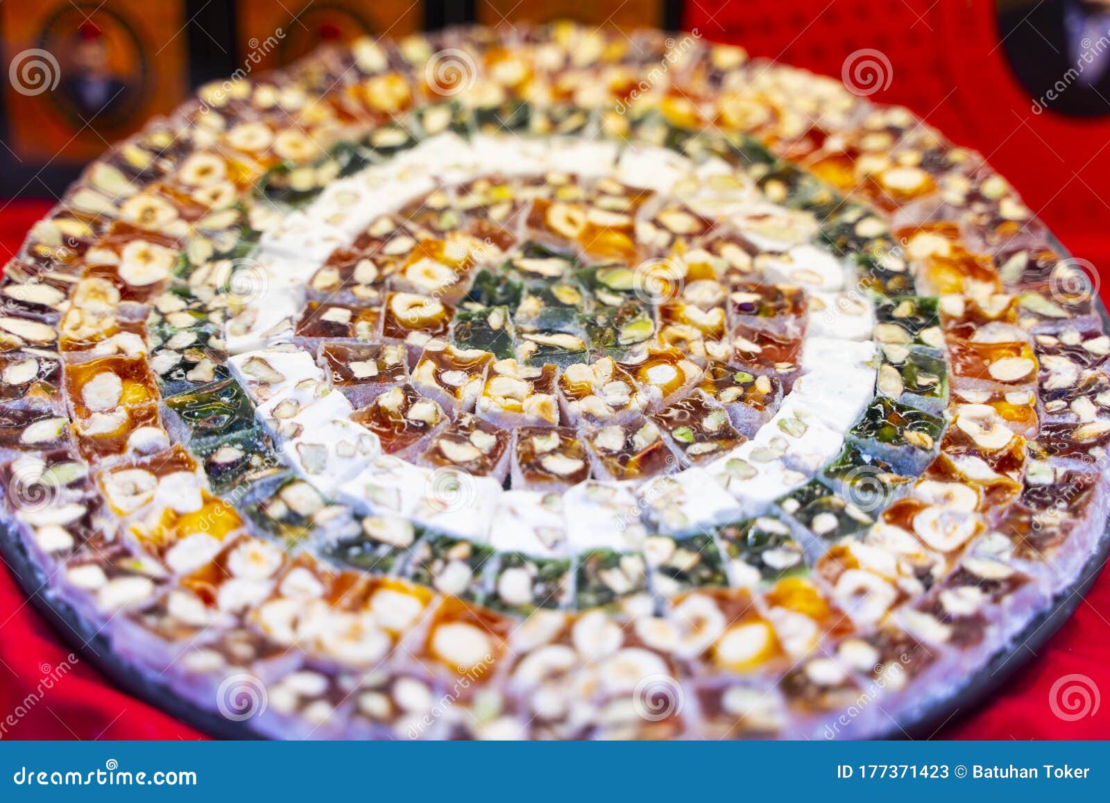 Assorted Turkish Delight Bars. Sugar Coated Soft Candy Stock Image ...