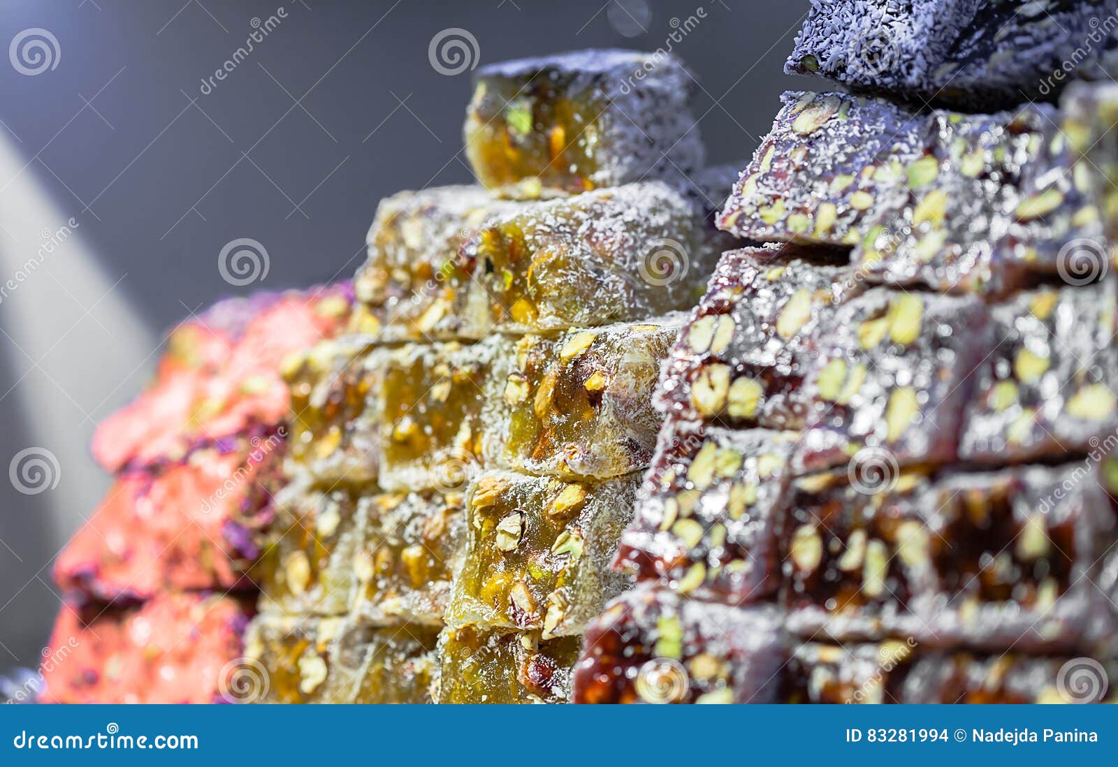 Assorted Turkish Delight Bars Stock Photo - Image of dessert, style ...