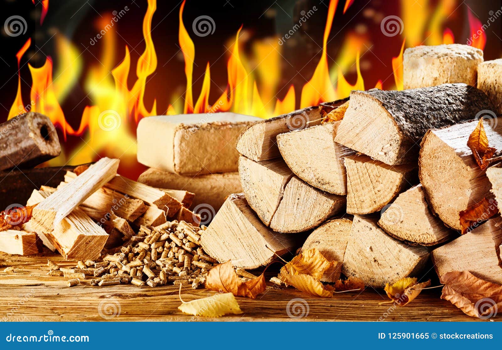 Assorted Types of Natural Biofuels for Heating Stock Image - Image of ...
