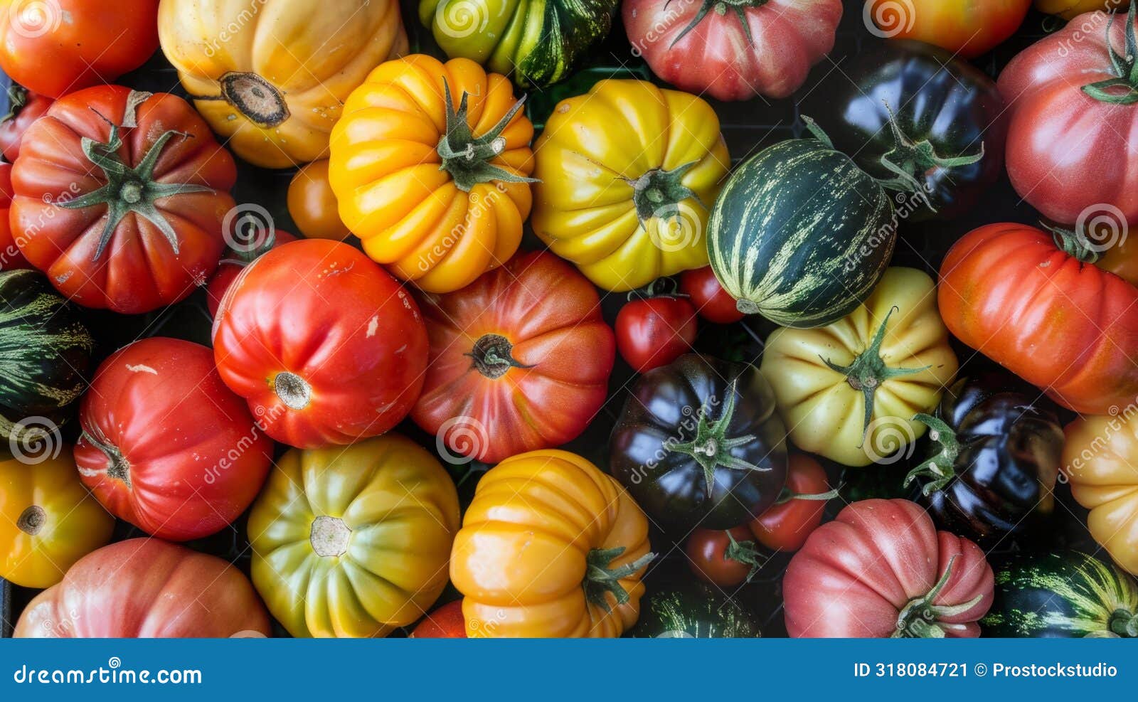 Assorted Varieties of Tomatoes, Close Up Stock Image - Image of farming ...