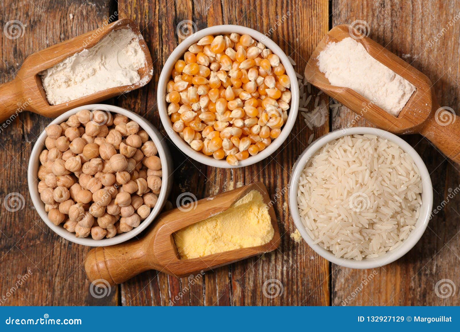 Assorted variety of flour stock image. Image of flour - 132927129