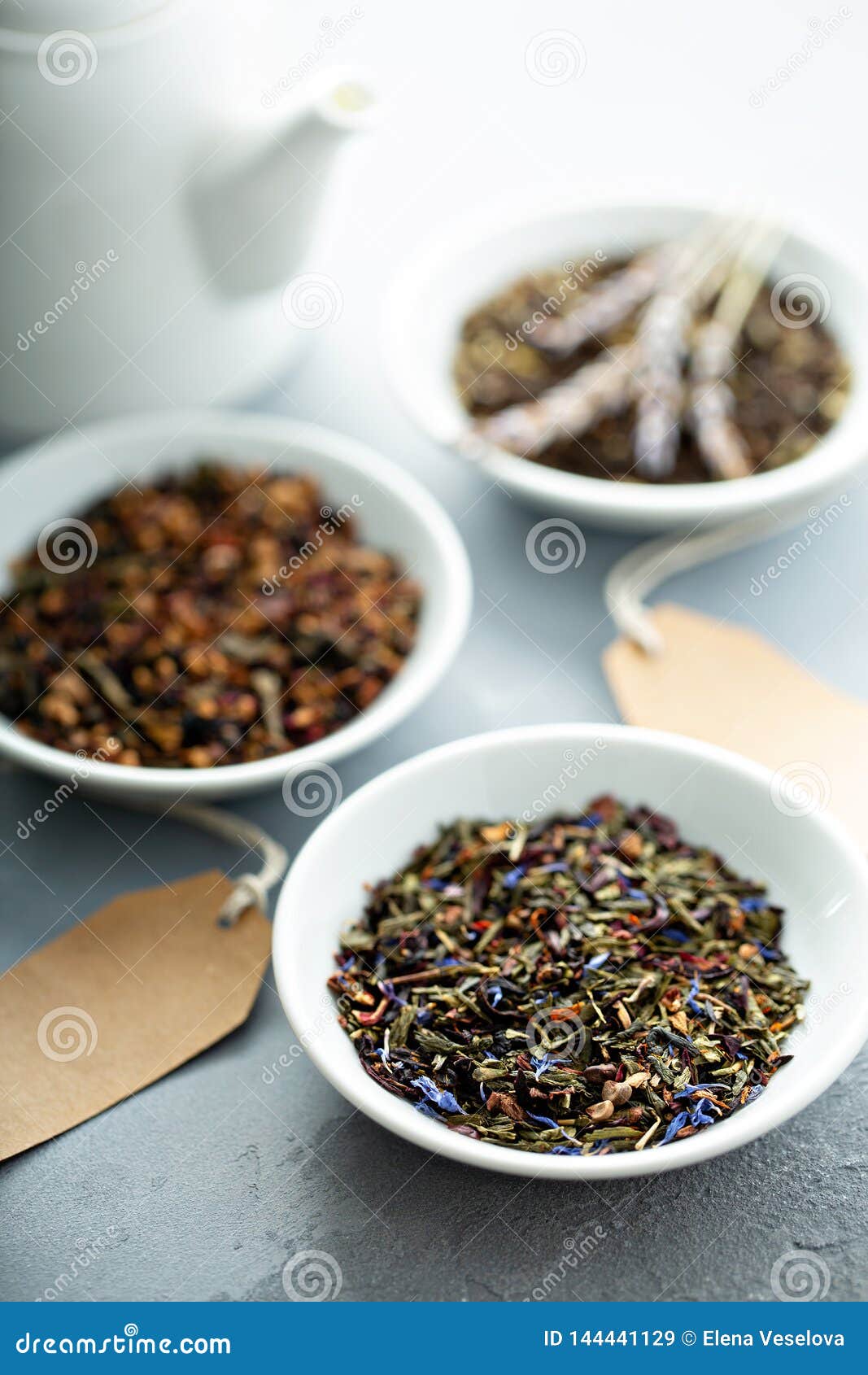 Assorted Variety of Loose Leaf Teas Stock Image - Image of assorted ...
