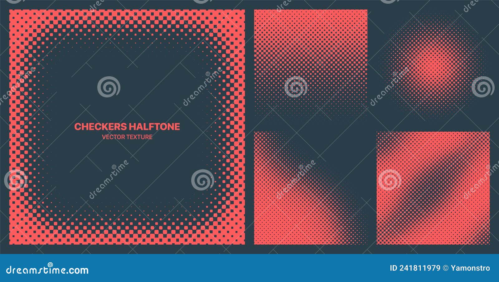 Assorted Various Contrast Red Checker Halftone Texture Vector Pattern ...
